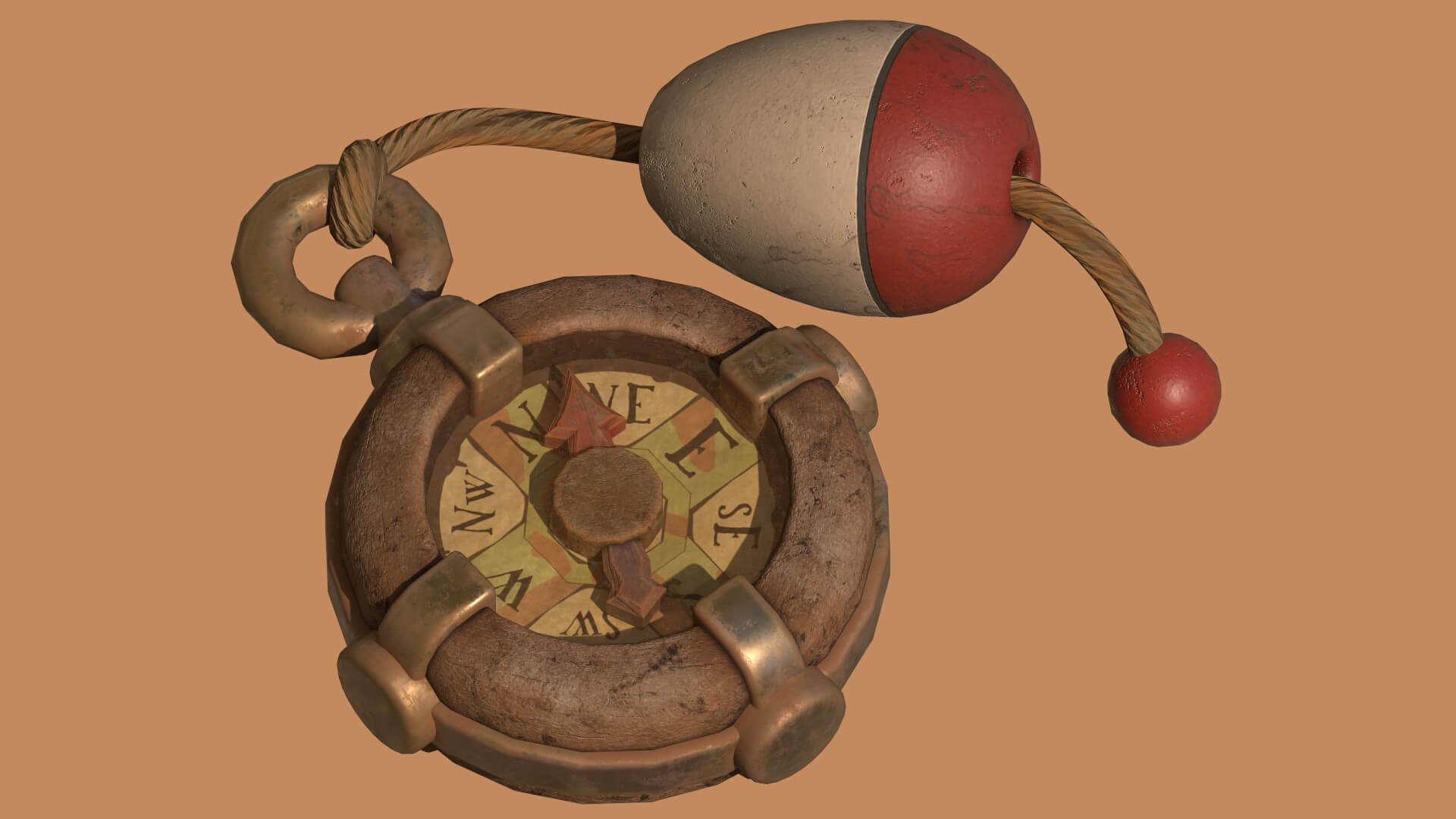 Stylized Bobber Compass - 3D Model by Art_Teeves