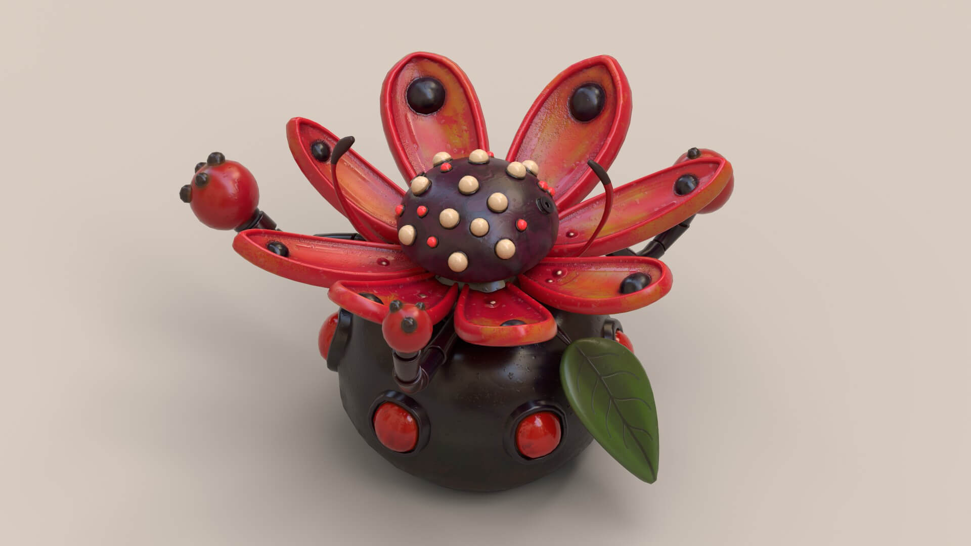 Stylized Bug Flower - 3D Model by Art_Teeves