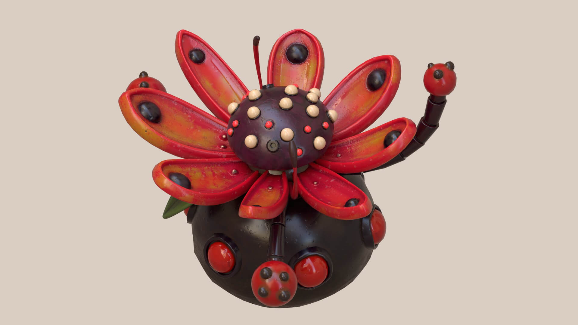Stylized Bug Flower - 3D Model by Art_Teeves