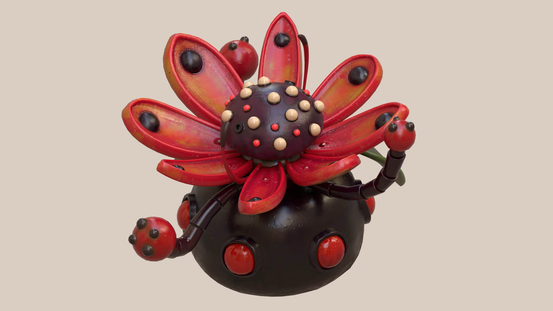 Stylized Bug Flower - 3D Model by Art_Teeves