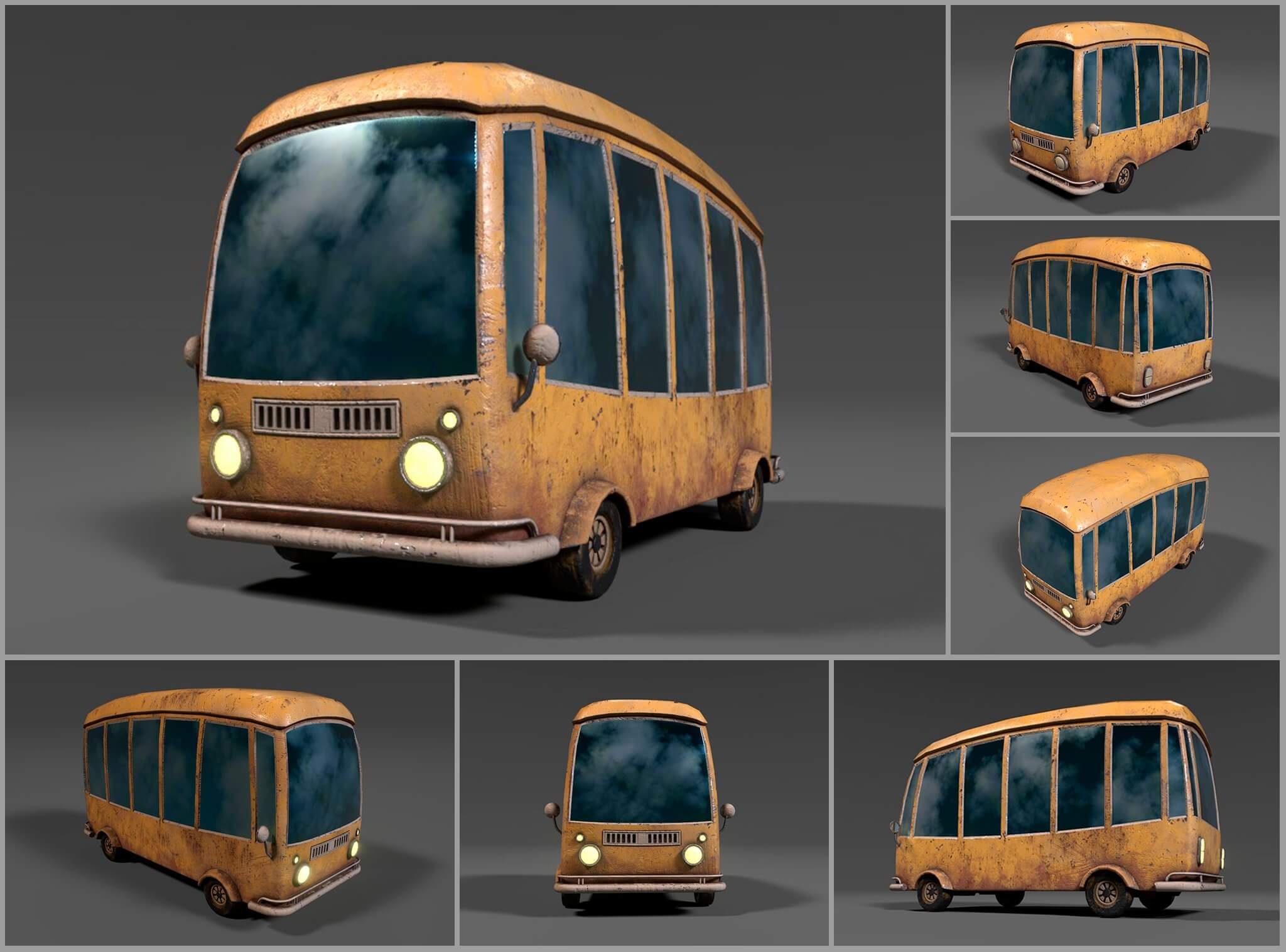 Stylized Cartoony Bus Or Van - 3D Model by Art_Teeves