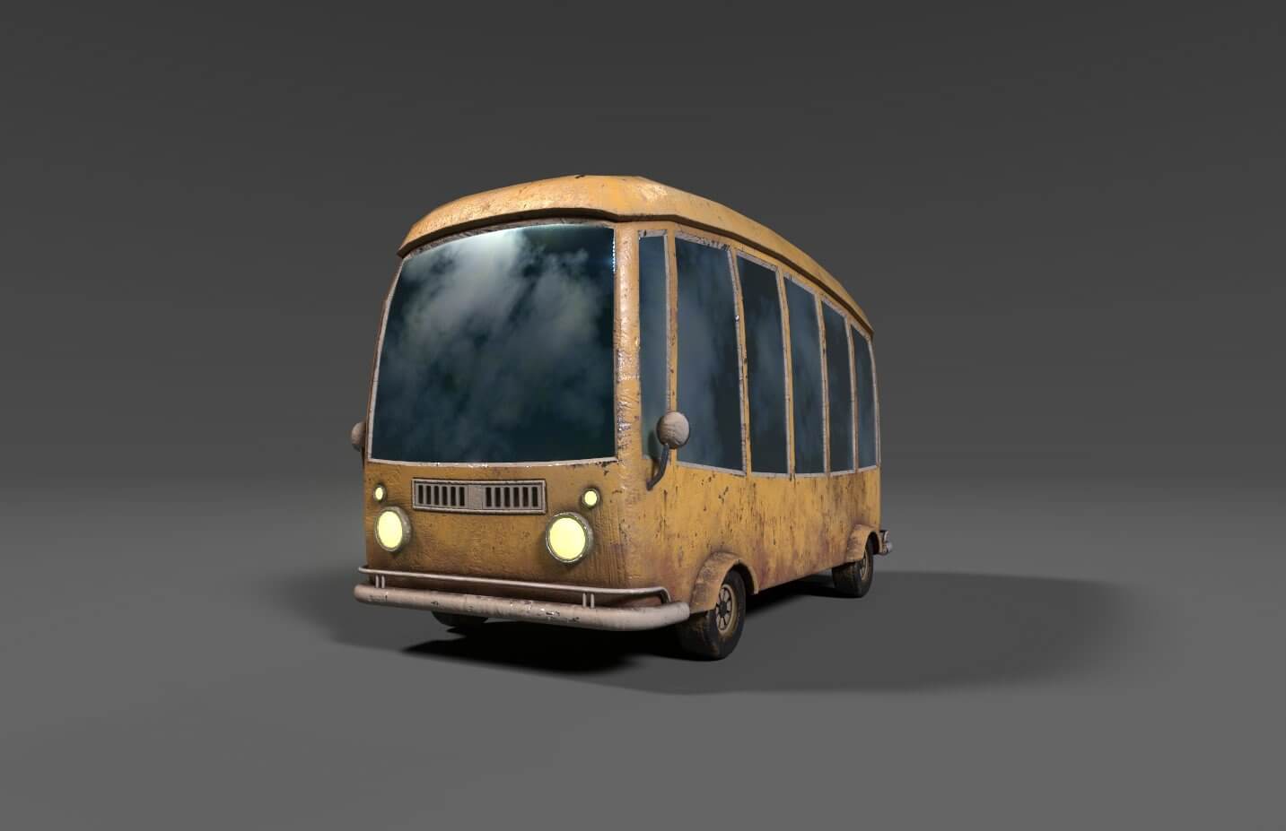 Stylized Cartoony Bus Or Van - 3D Model by Art_Teeves
