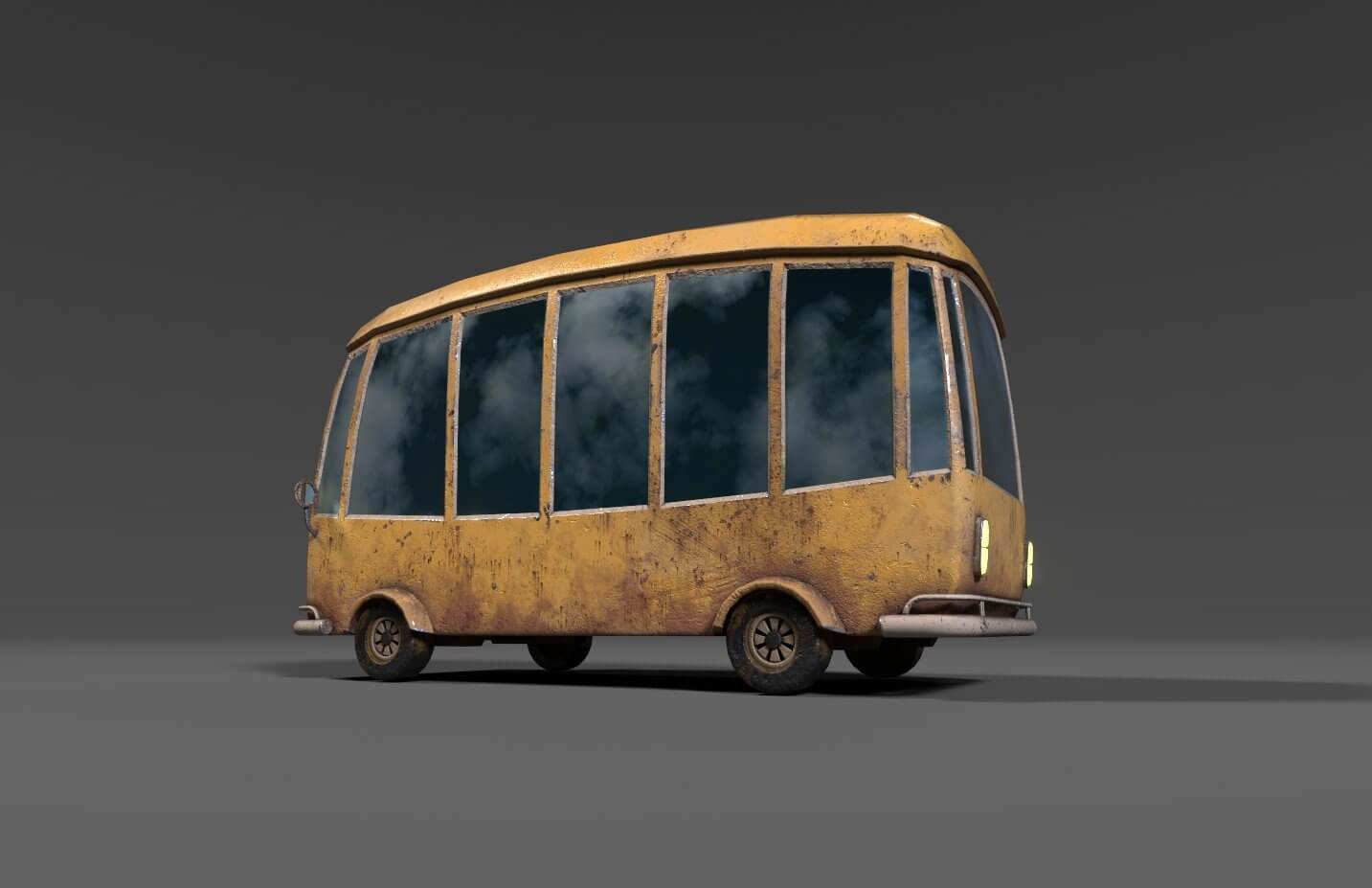 Stylized Cartoony Bus Or Van - 3D Model by Art_Teeves