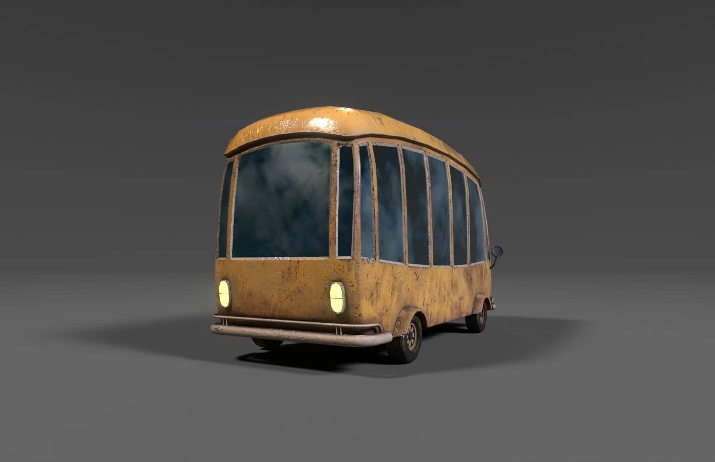 Stylized Cartoony Bus Or Van - 3D Model by Art_Teeves