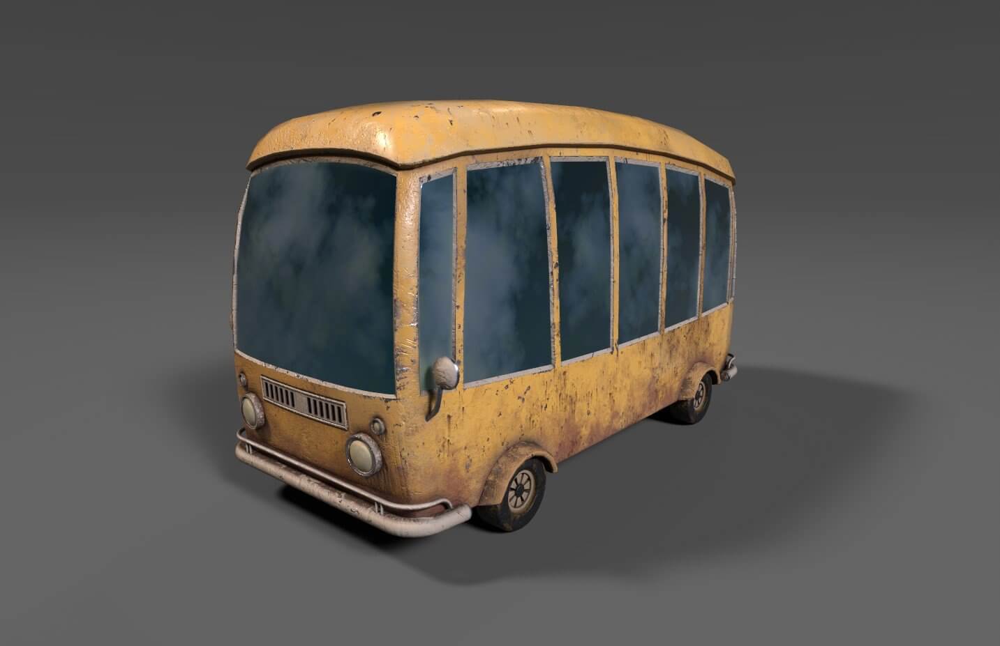 Stylized Cartoony Bus Or Van - 3D Model by Art_Teeves