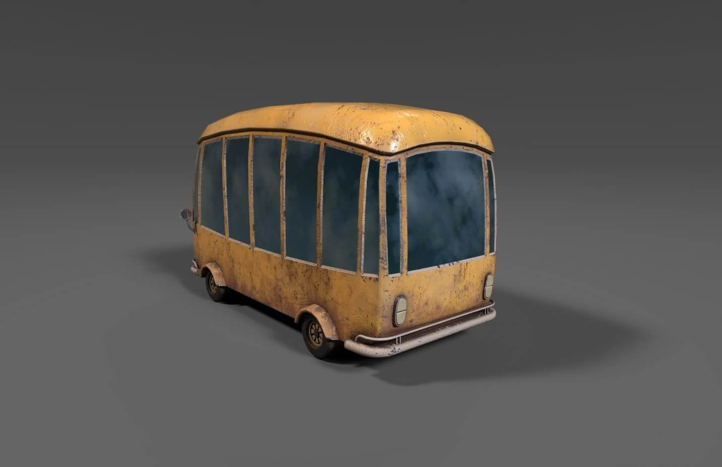 Stylized Cartoony Bus Or Van - 3D Model by Art_Teeves