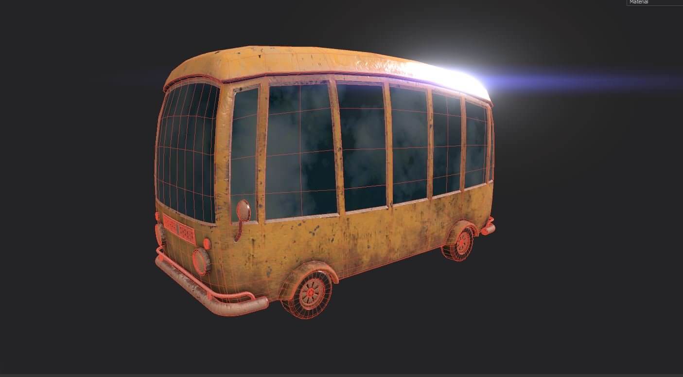 Stylized Cartoony Bus Or Van - 3D Model by Art_Teeves