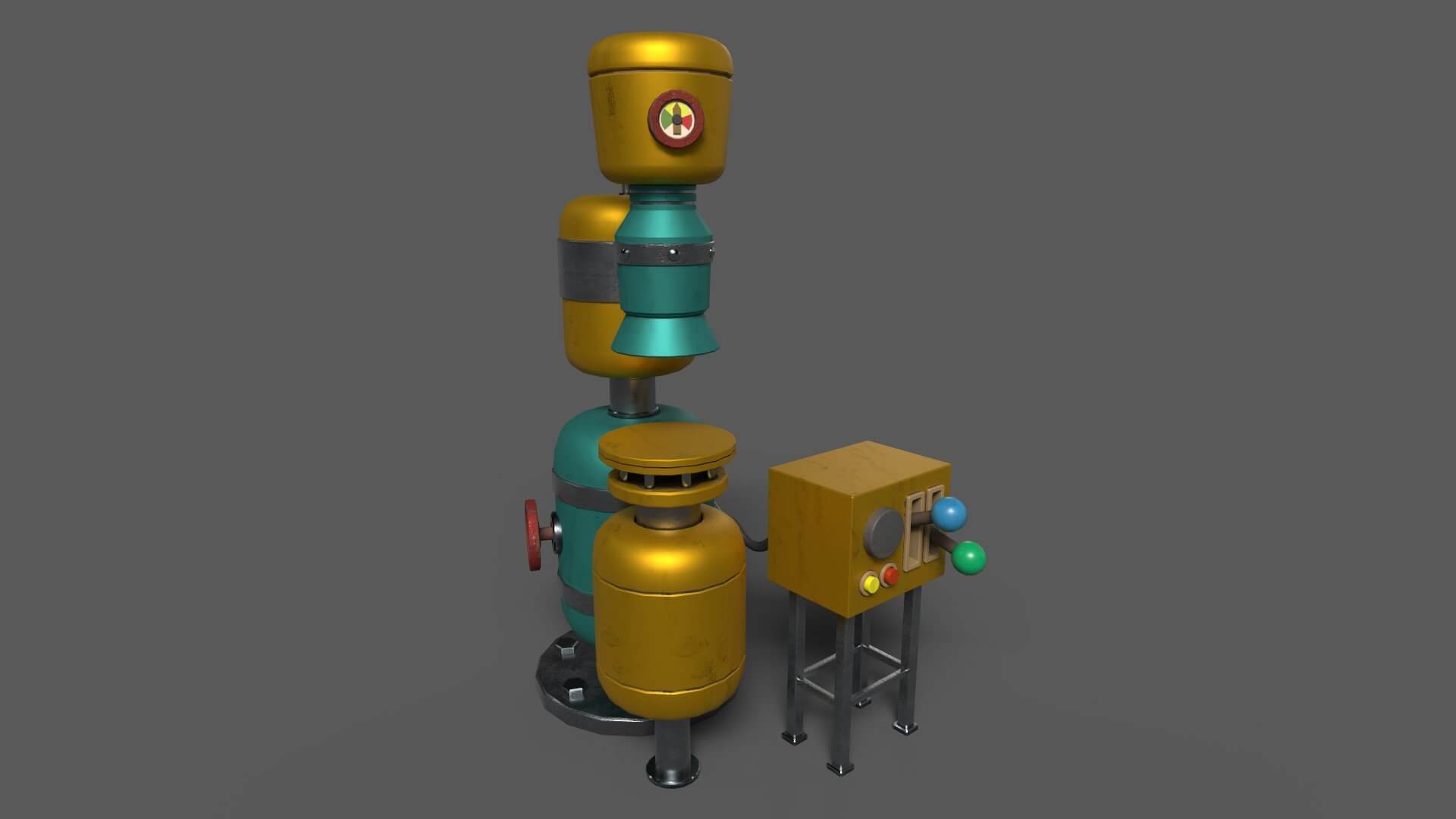 Stylized Cartoony Cake-o-Matic Device 3D Model by Art_Teeves
