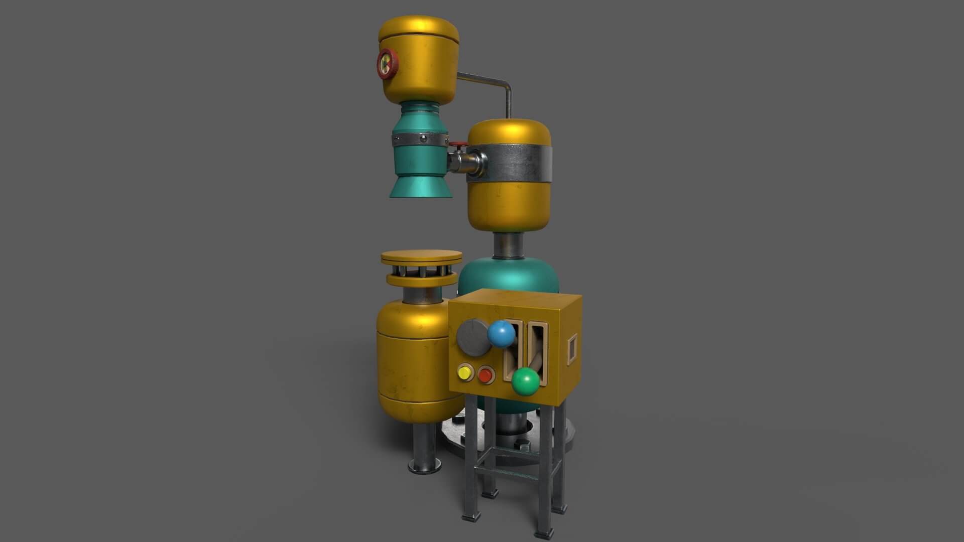 Stylized Cartoony Cake-o-Matic Device 3D Model by Art_Teeves