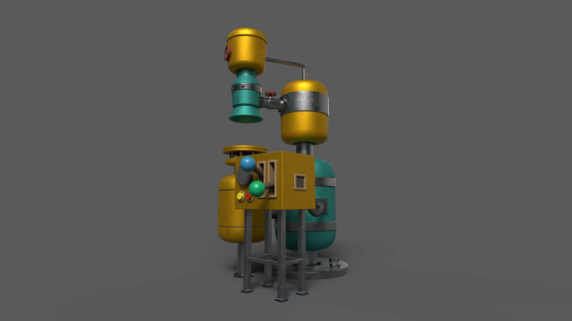 Stylized Cartoony Cake-o-Matic Device 3D Model by Art_Teeves