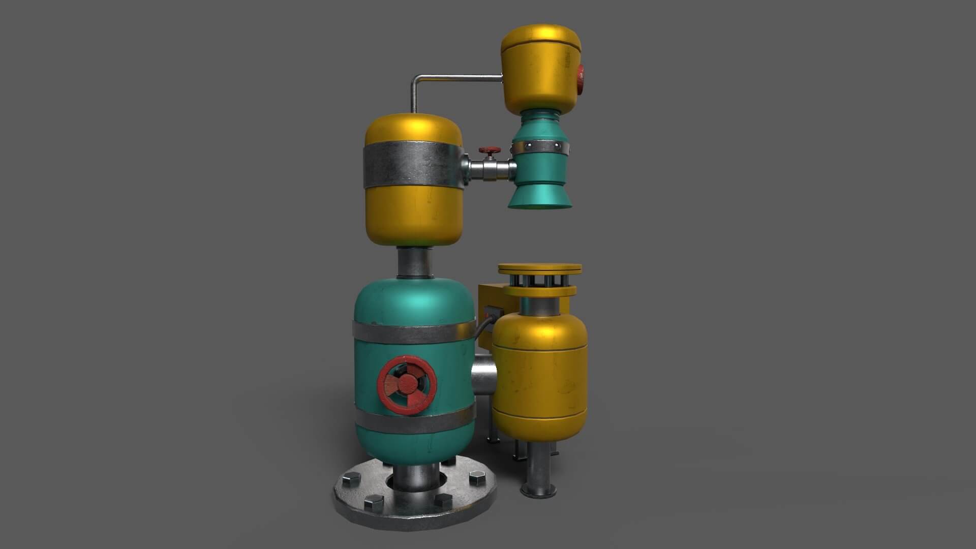 Stylized Cartoony Cake-o-Matic Device 3D Model by Art_Teeves