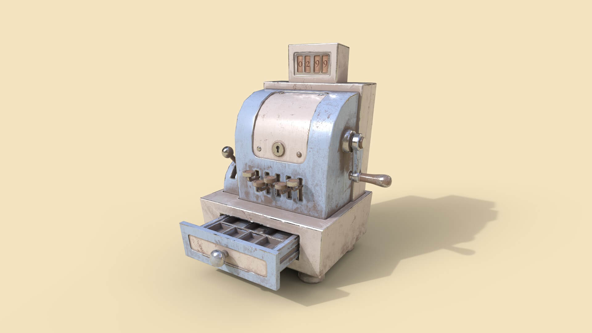 Stylized Cartoony Cash Register - 3D Model by Art_Teeves