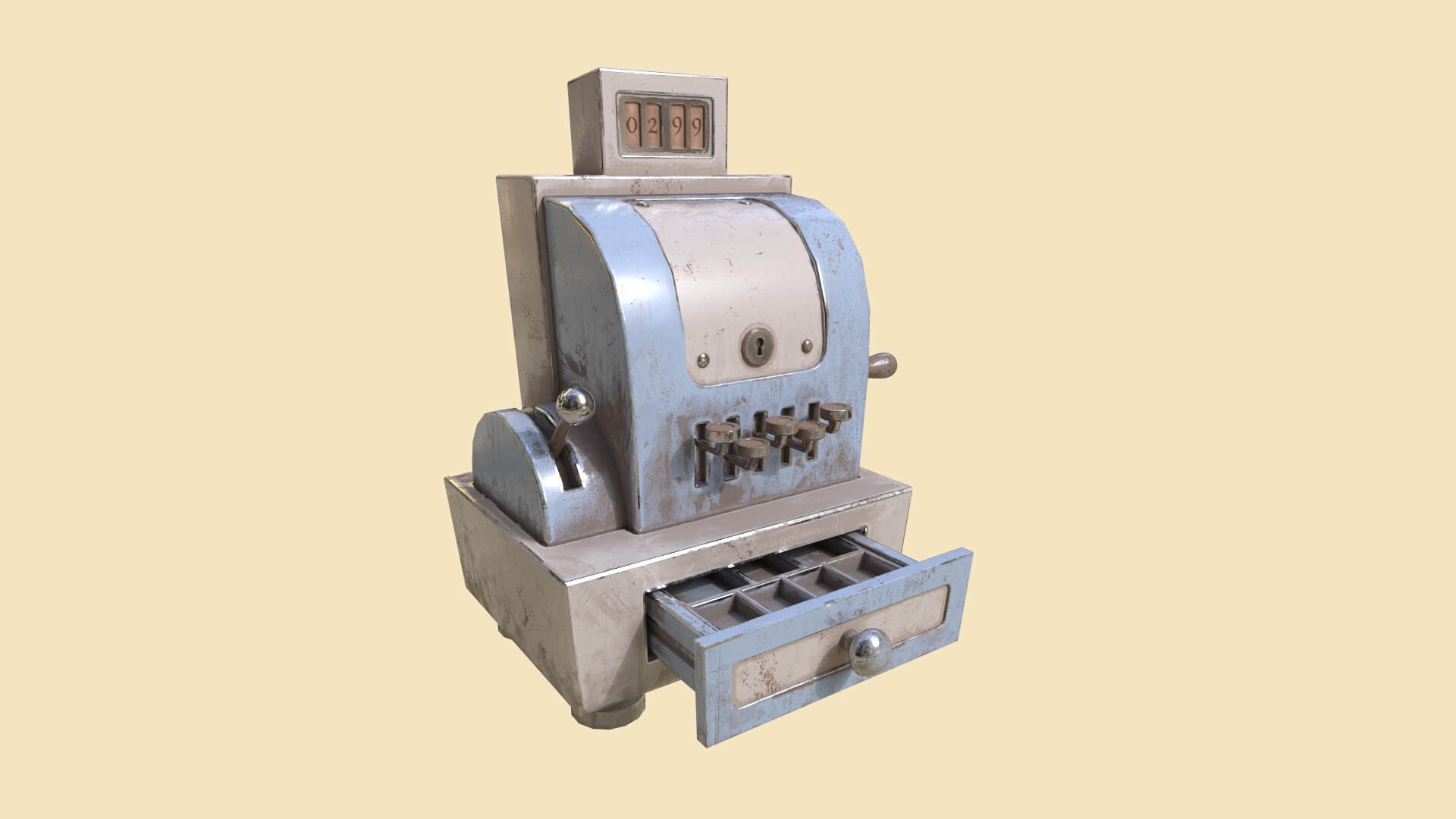 Stylized Cartoony Cash Register - 3D Model by Art_Teeves