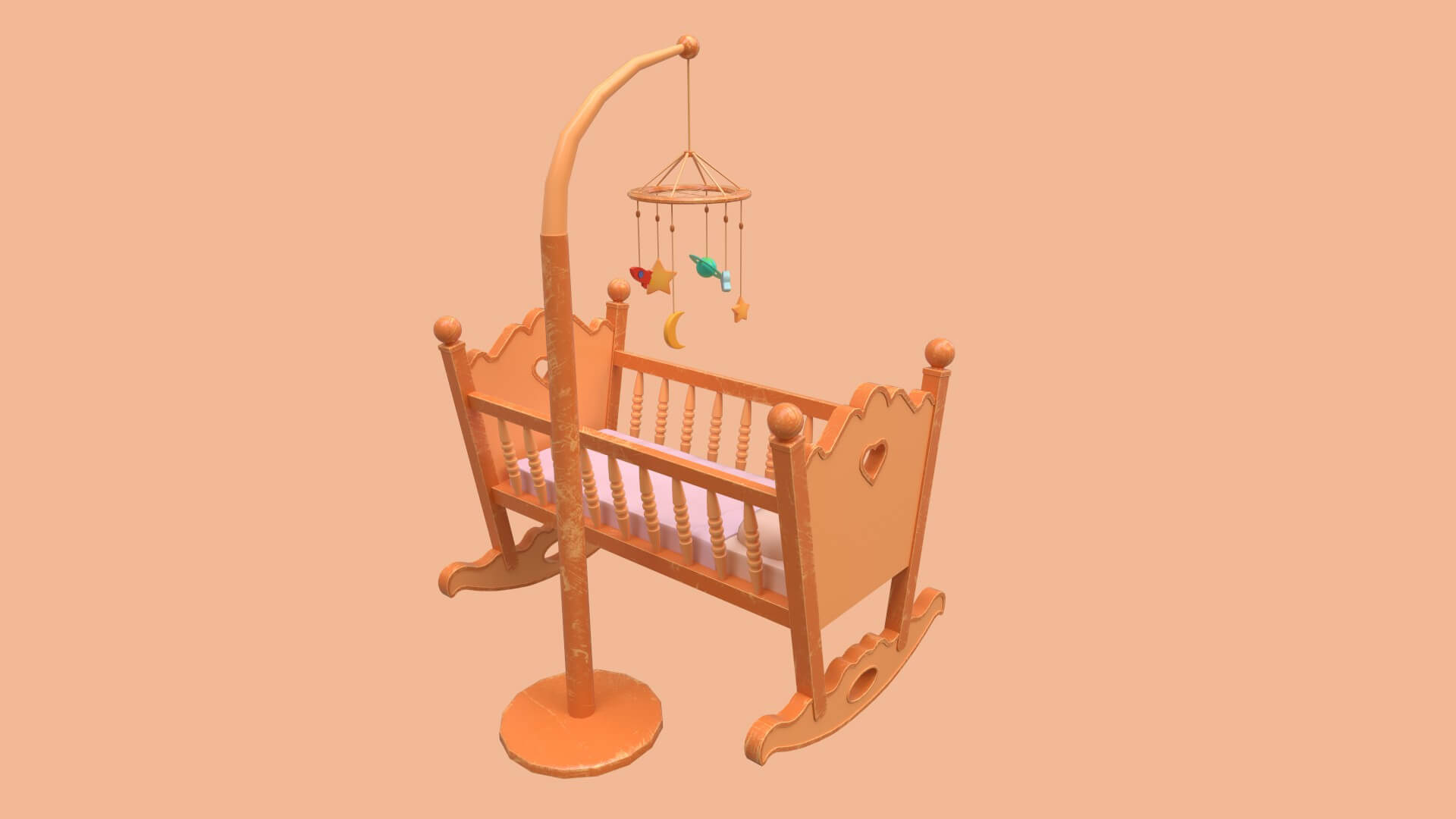 Stylized Cartoony Cradle - 3D Model by Art_Teeves