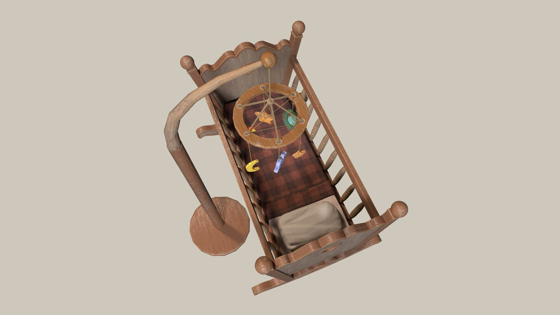 Stylized Cartoony Cradle - 3D Model by Art_Teeves