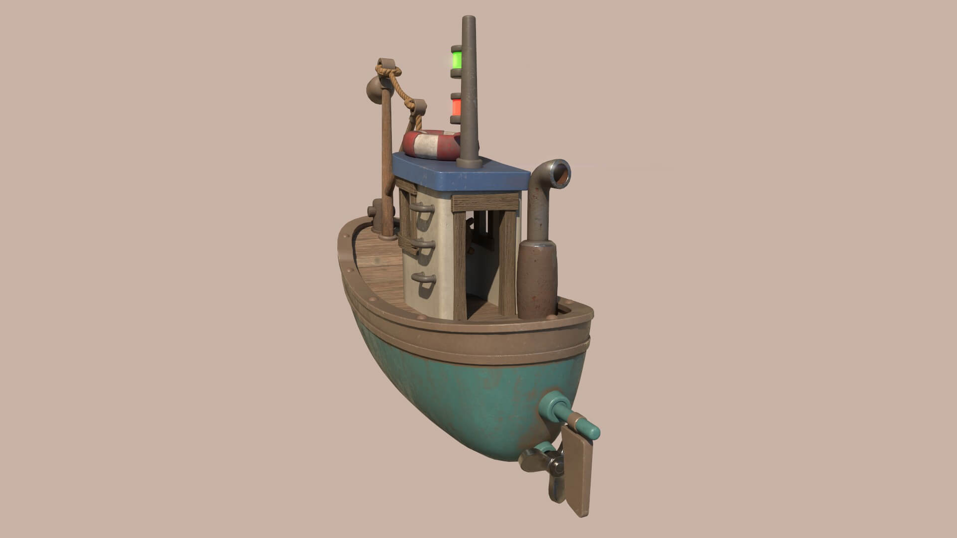Stylized Cartoony Fishing Boat - 3D Model by Art_Teeves