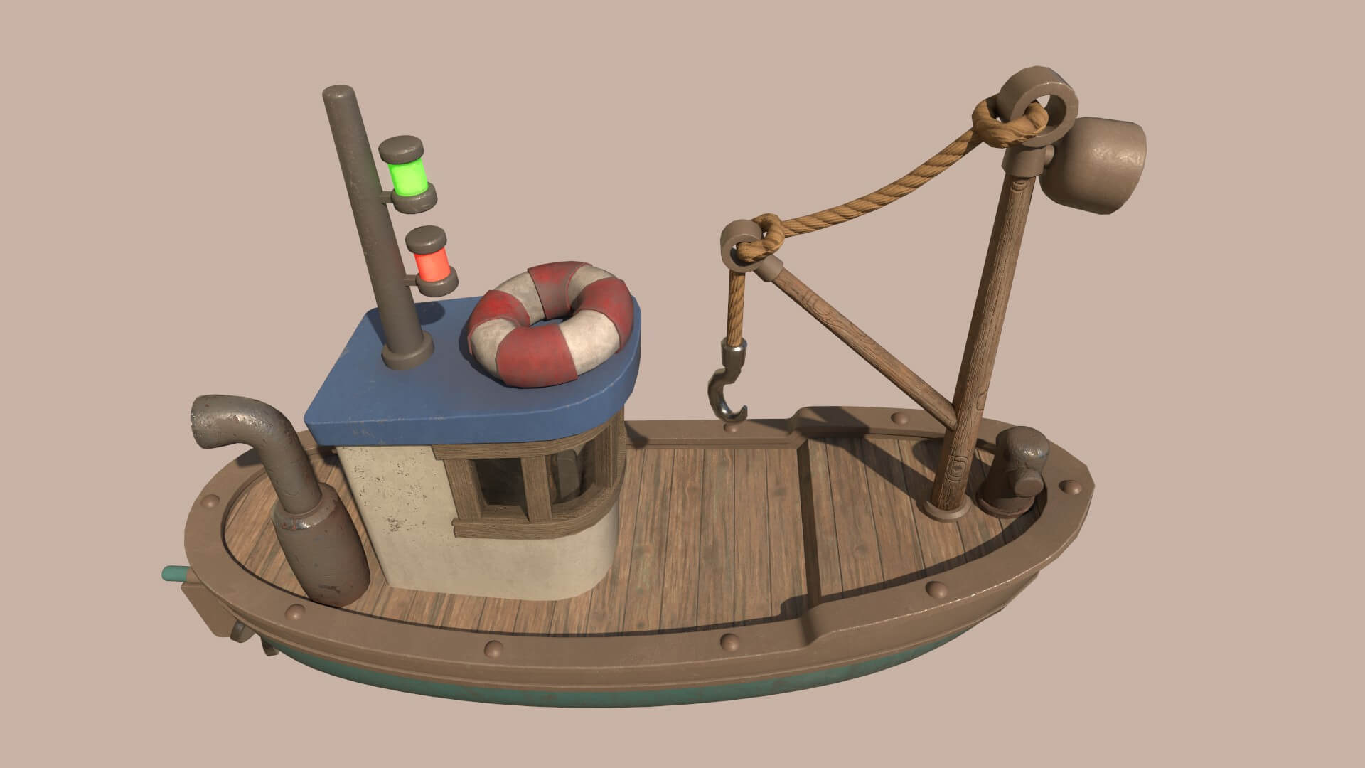 Stylized Cartoony Fishing Boat - 3D Model by Art_Teeves