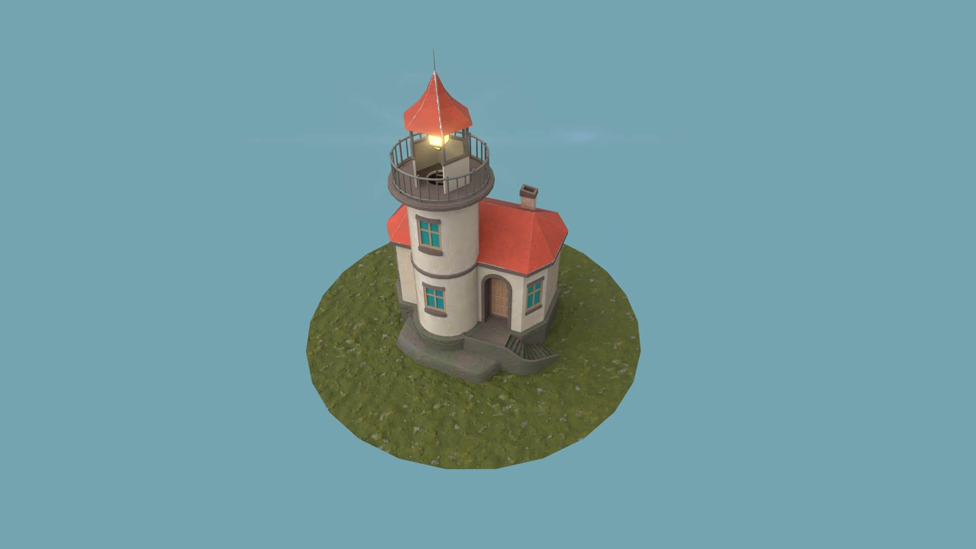 Stylized Cartoony Lighthouse - 3D Model by Art_Teeves