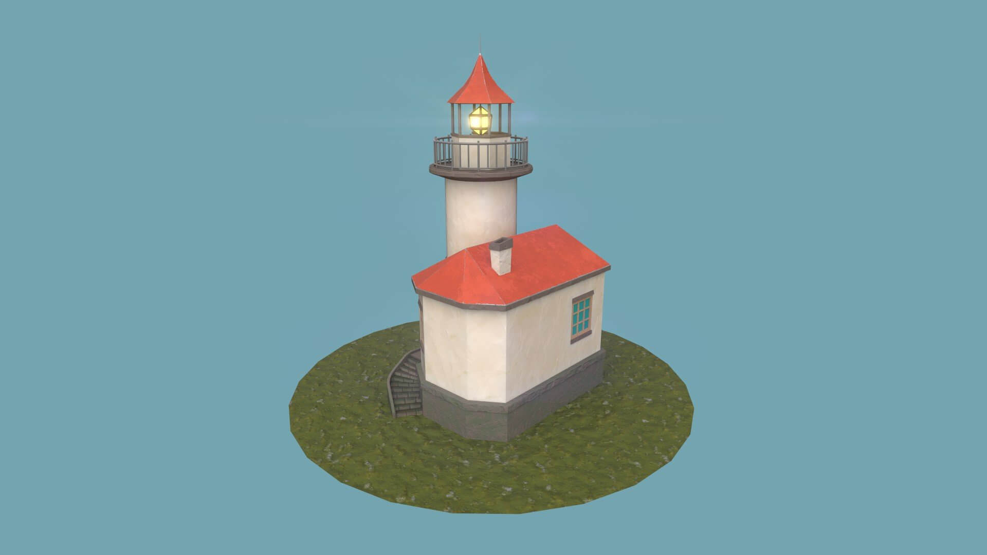 Stylized Cartoony Lighthouse - 3D Model by Art_Teeves