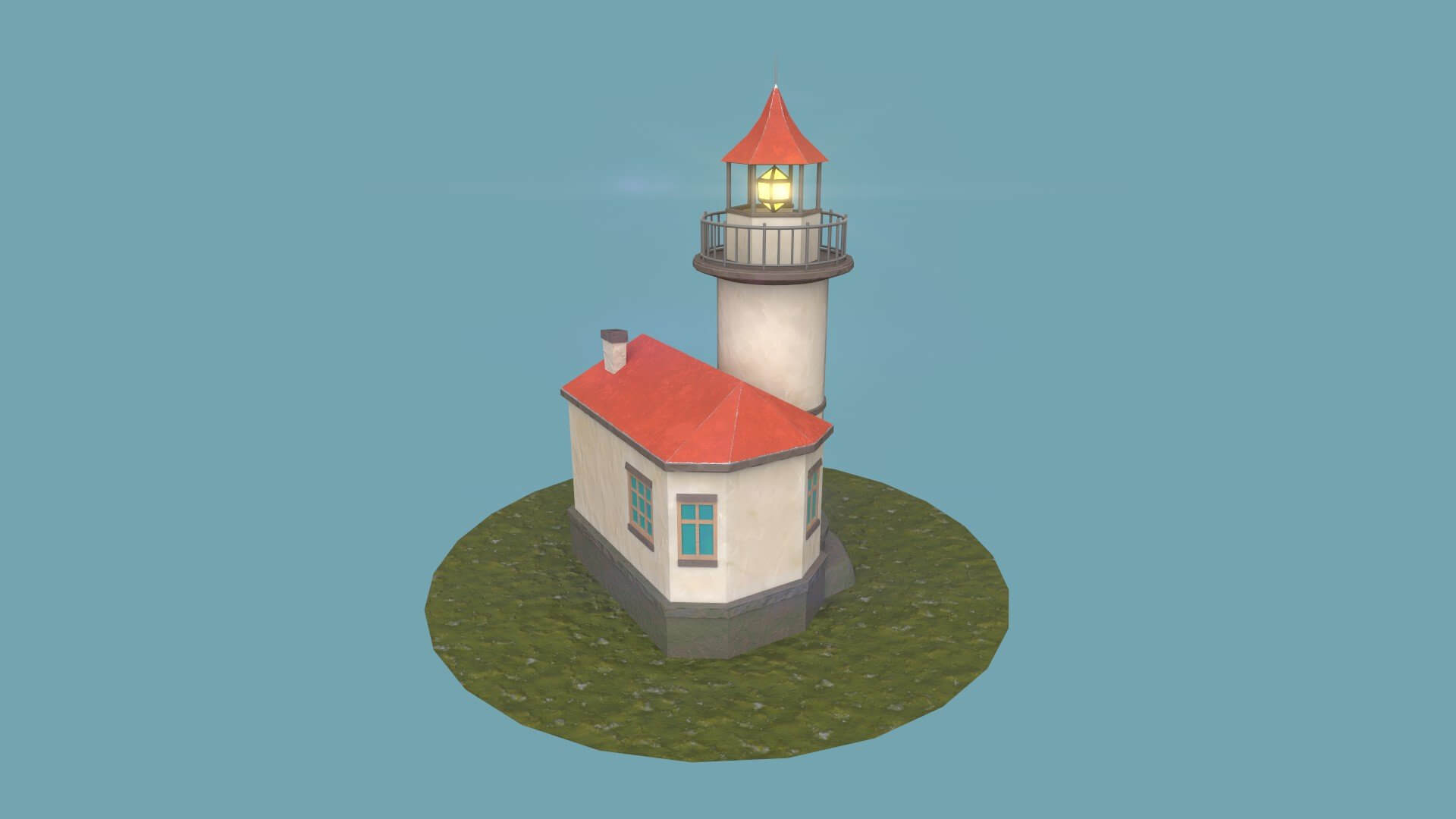 Stylized Cartoony Lighthouse - 3D Model by Art_Teeves
