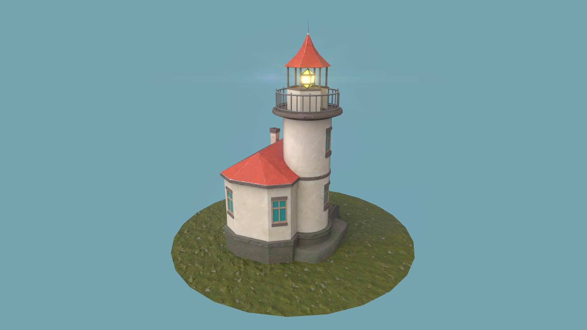 Stylized Cartoony Lighthouse - 3D Model by Art_Teeves