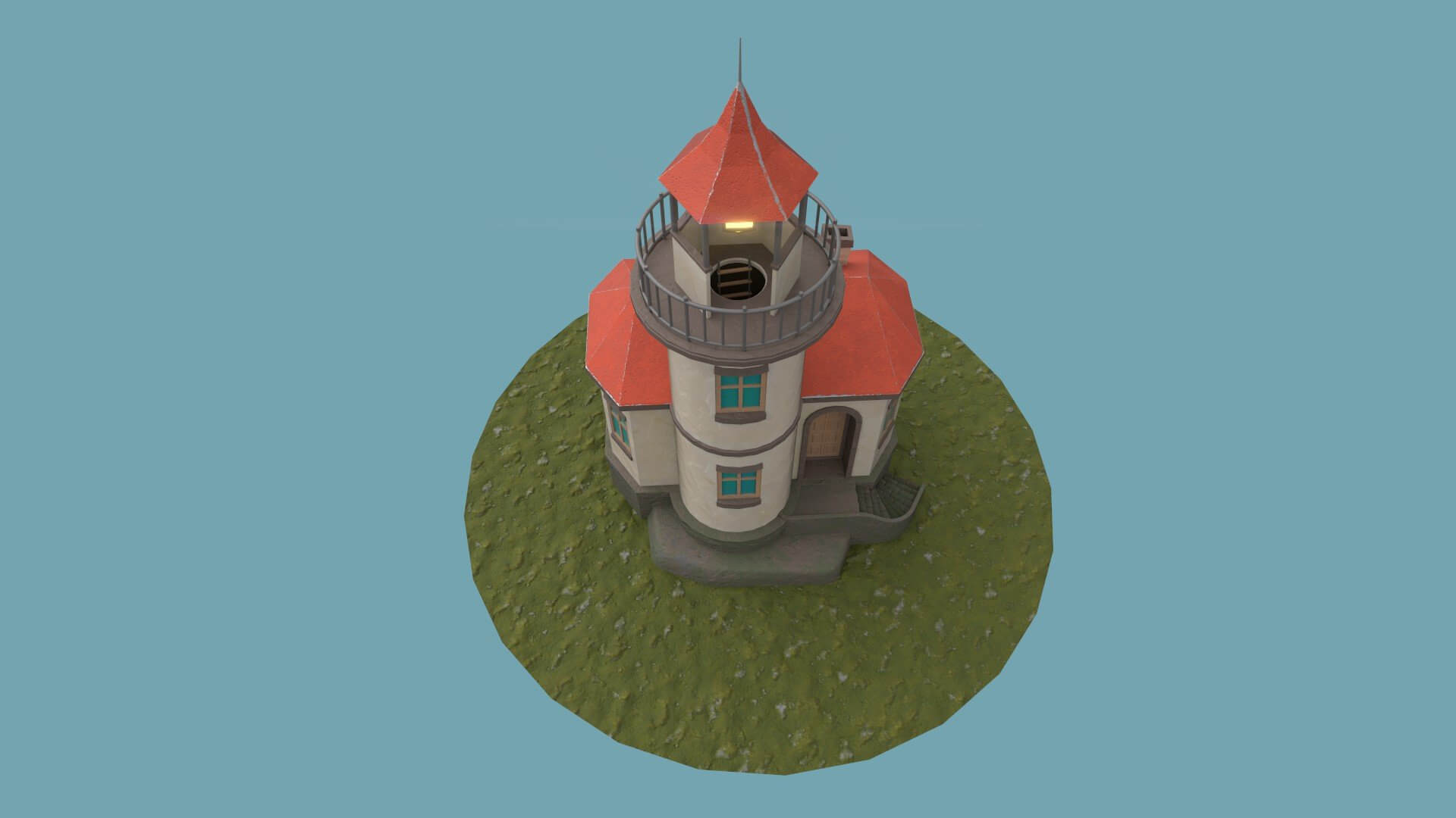 Stylized Cartoony Lighthouse - 3D Model by Art_Teeves