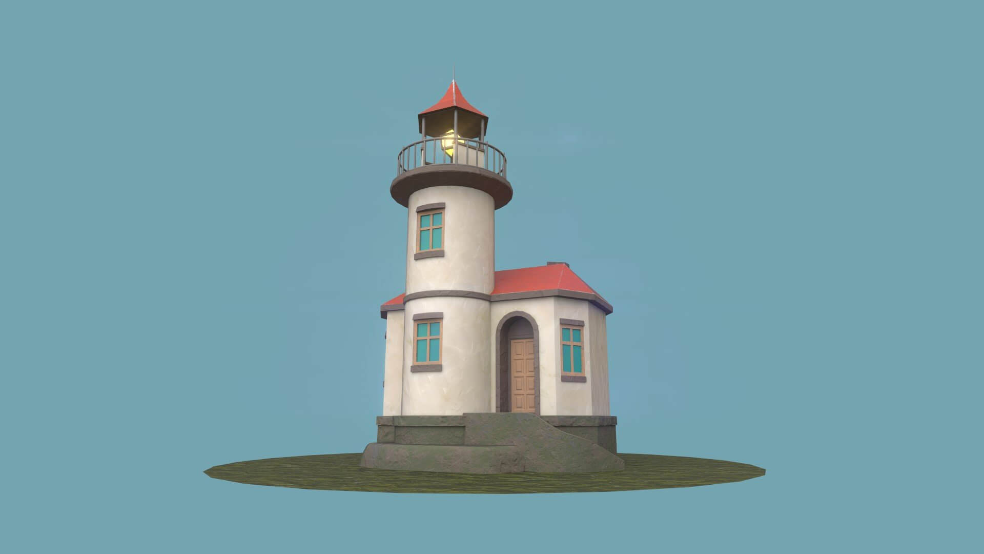 Stylized Cartoony Lighthouse - 3D Model by Art_Teeves