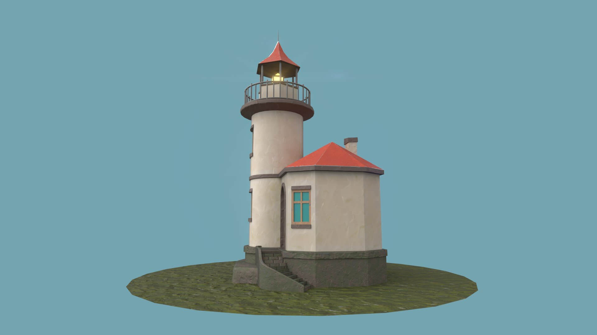 Stylized Cartoony Lighthouse - 3D Model by Art_Teeves