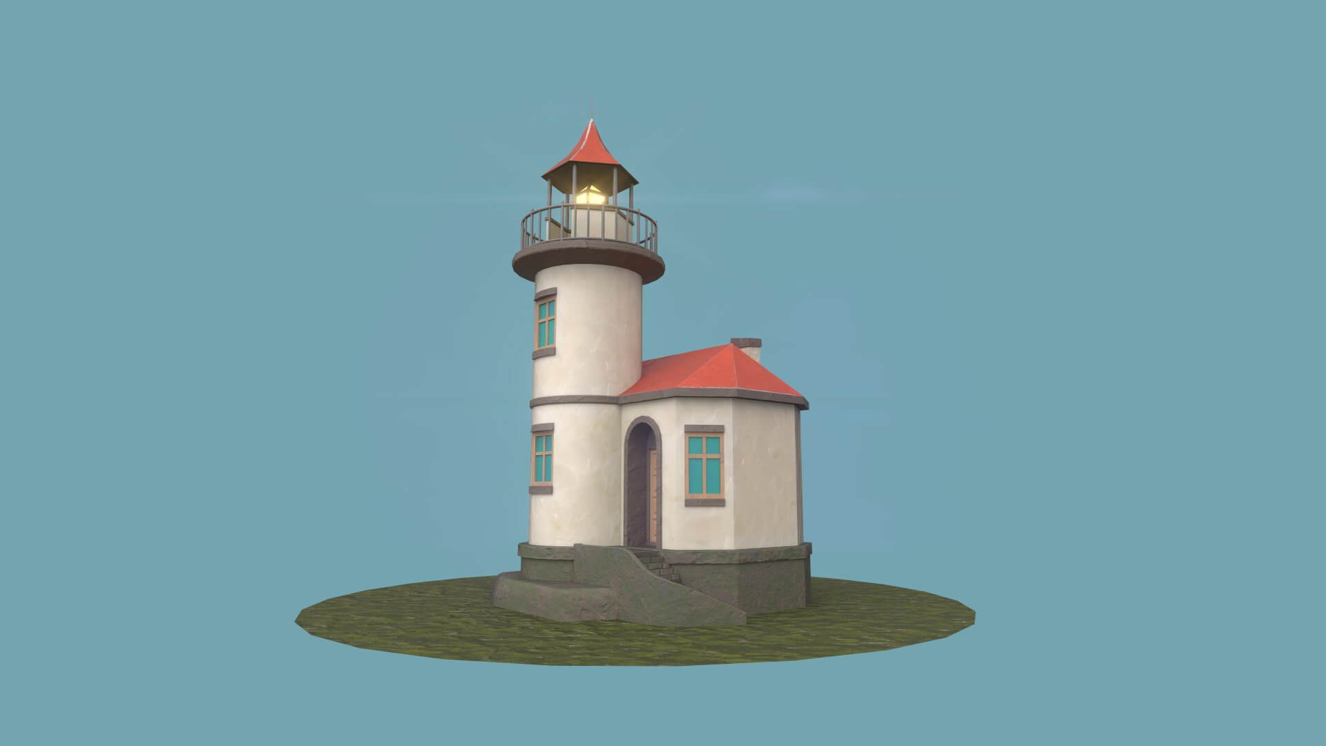 Stylized Cartoony Lighthouse - 3D Model by Art_Teeves
