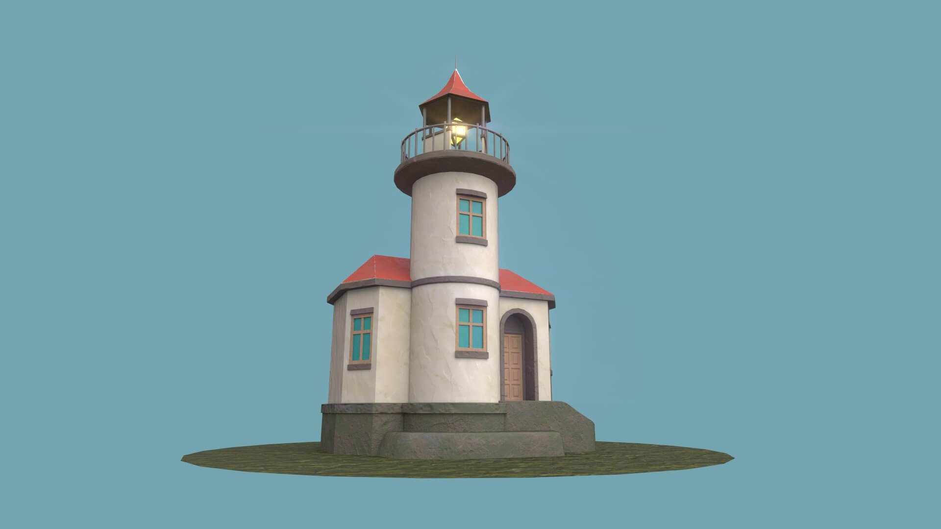 Stylized Cartoony Lighthouse - 3D Model by Art_Teeves