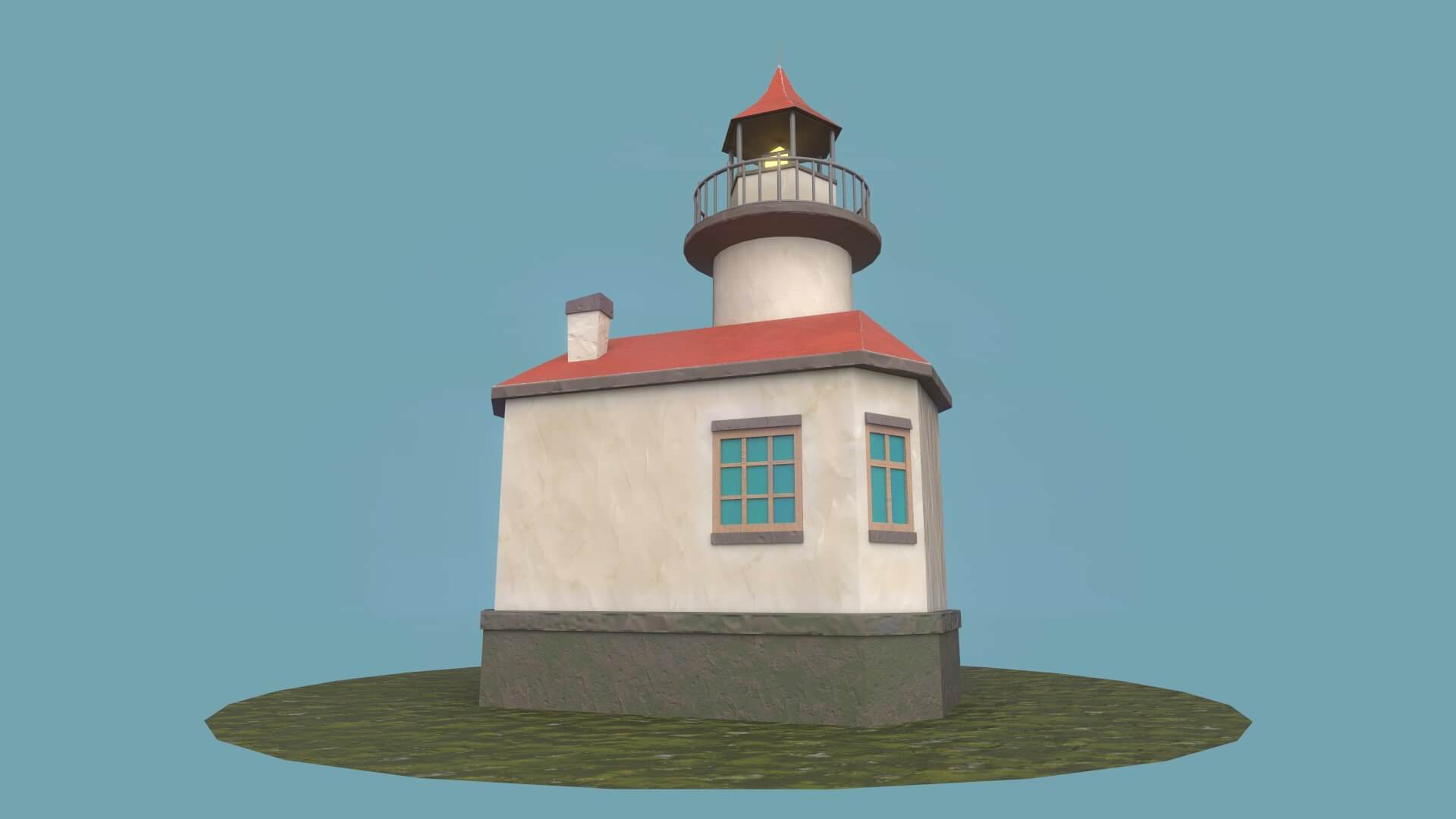 Stylized Cartoony Lighthouse - 3D Model by Art_Teeves