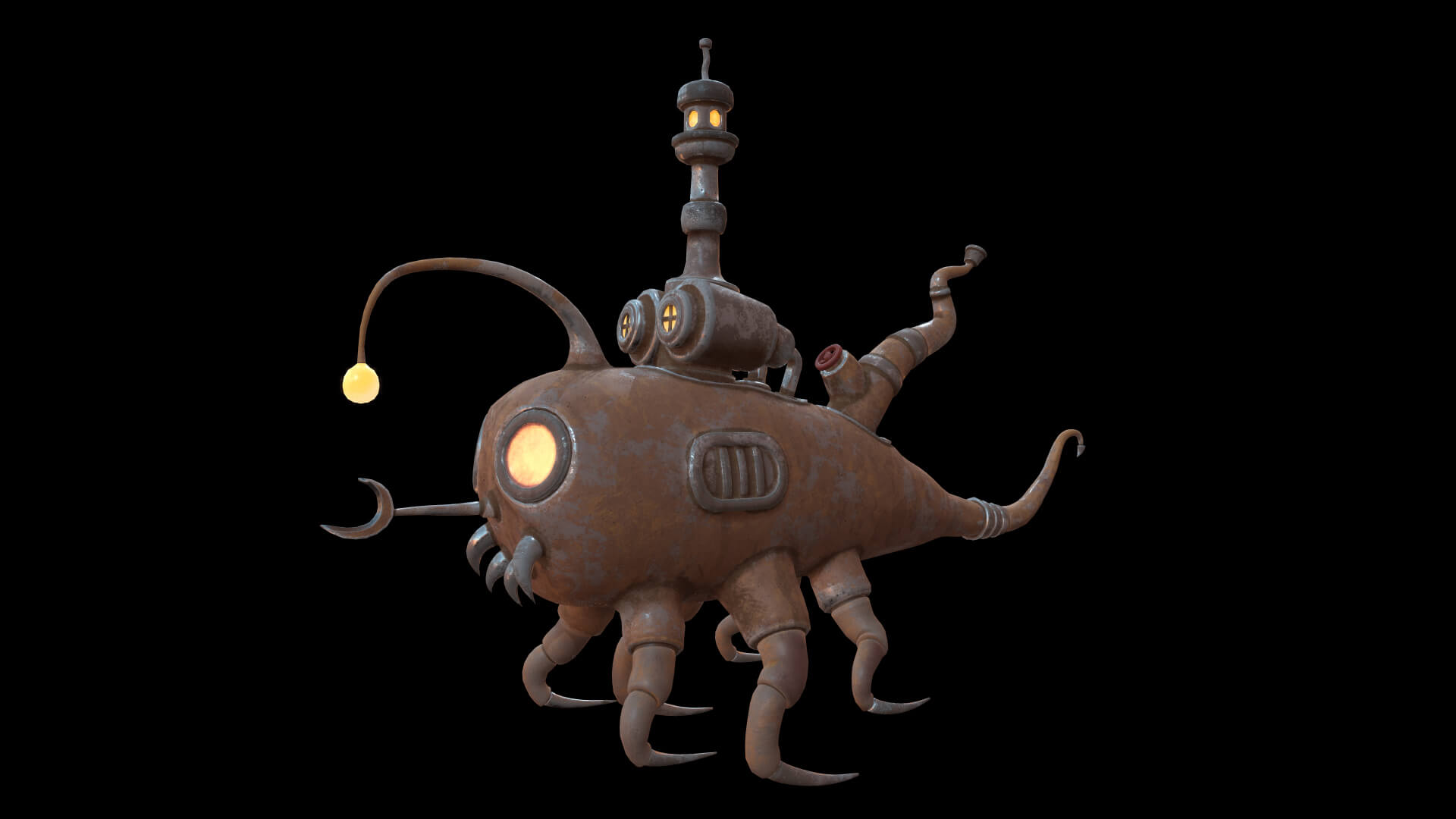 Stylized Cartoony Submarine - 3D Model by Art_Teeves