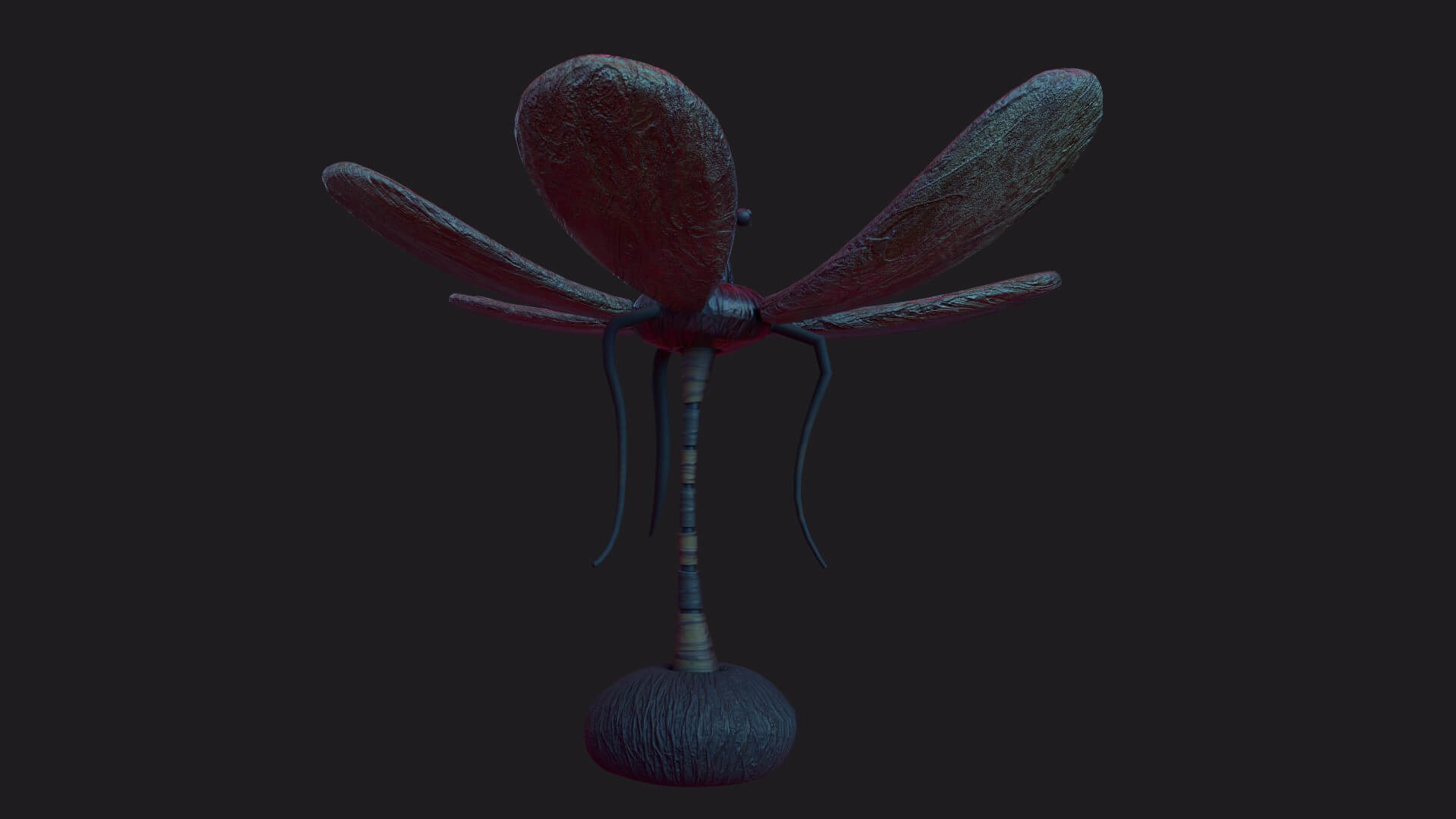 Stylized Dragonfly Flower - 3D Model by Art_Teeves