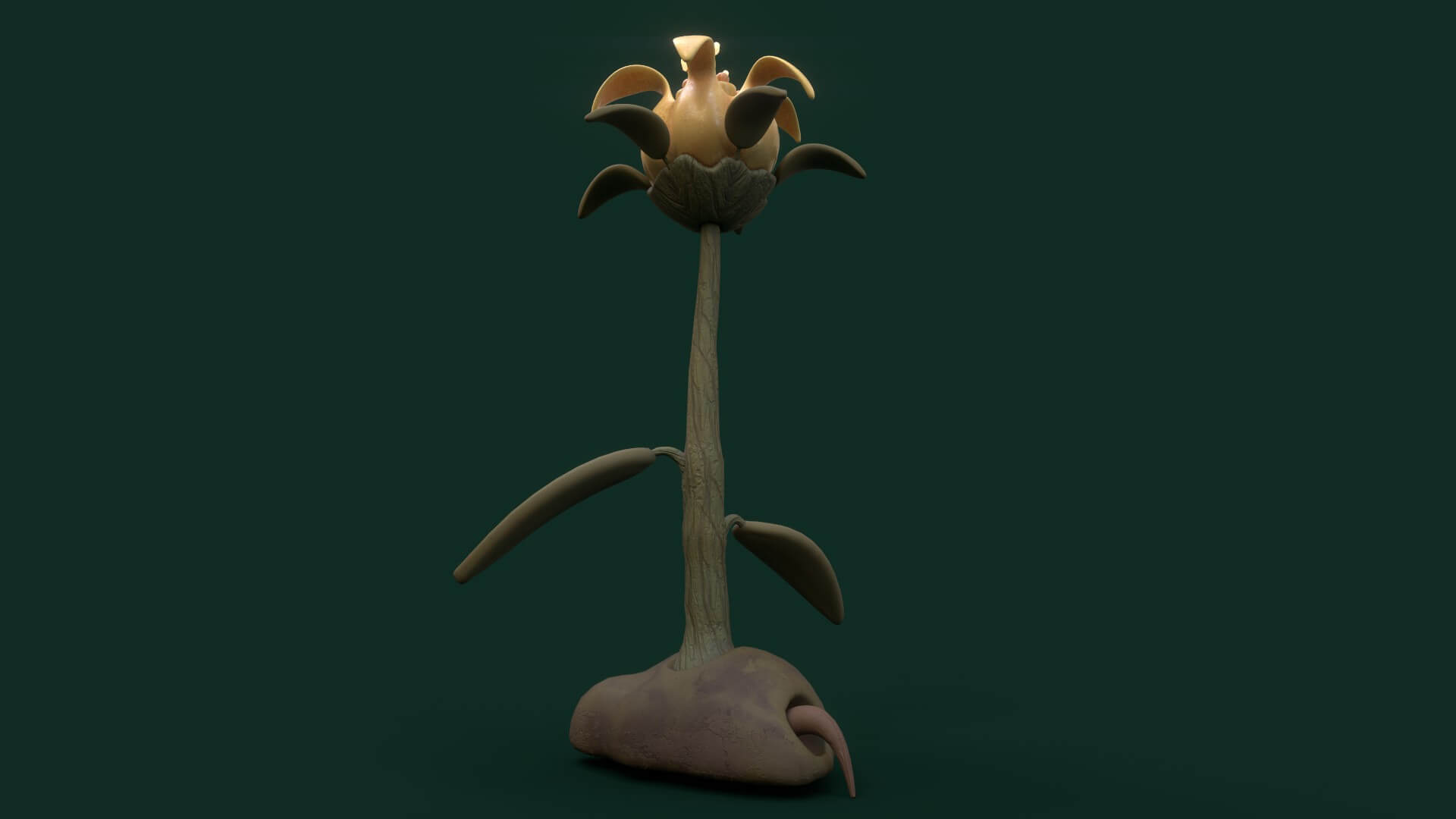 Stylized Fantasy Flower - 3D Model by Art_Teeves