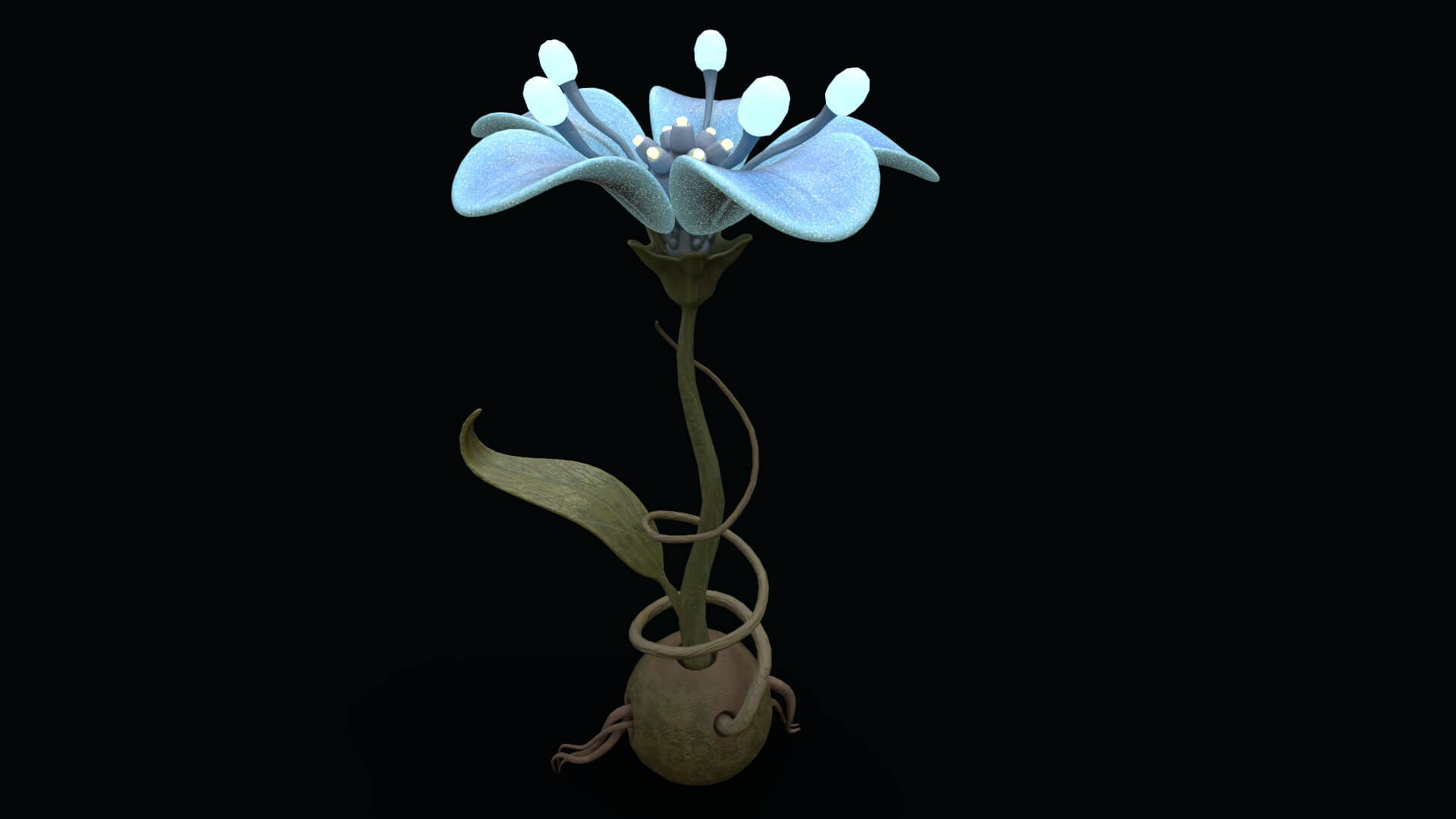 Stylized Fantasy Magical Glowing Flower - 3D Model by Art_Teeves
