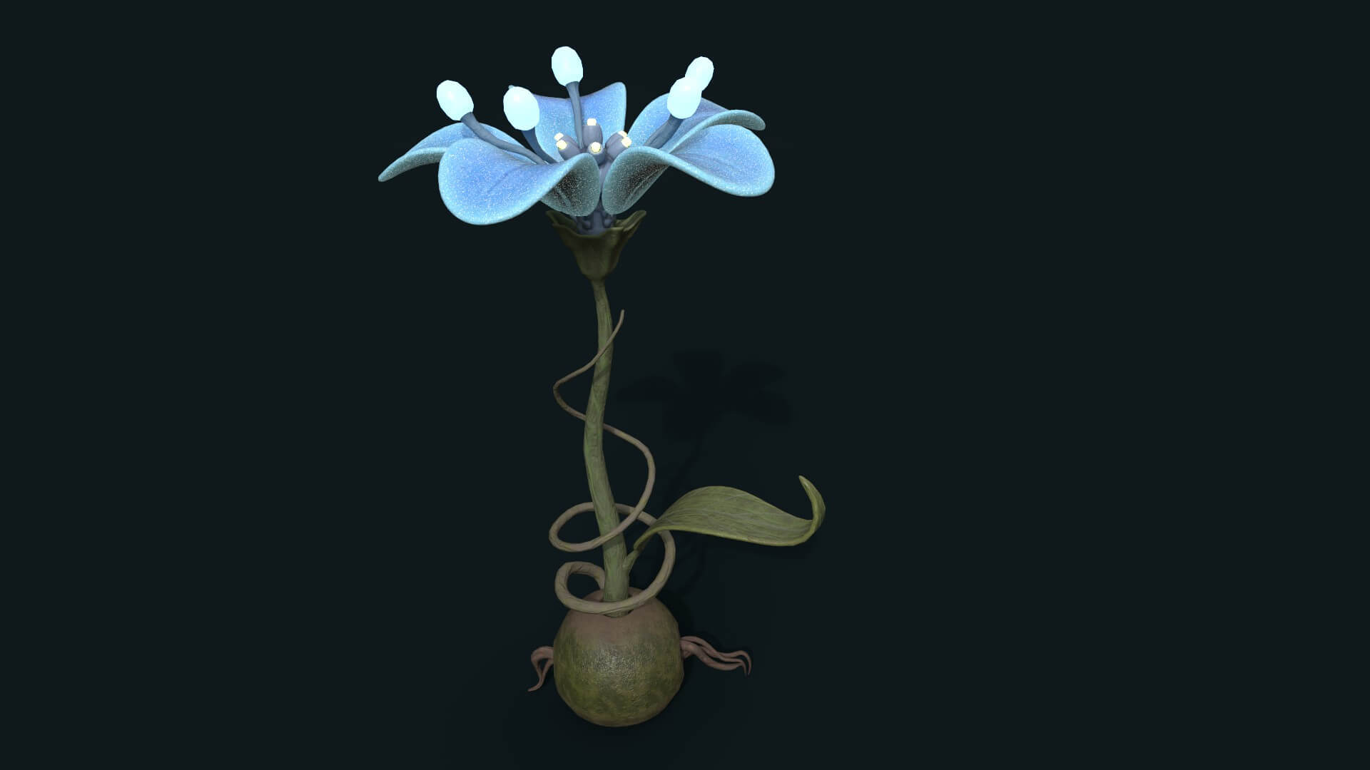 Stylized Fantasy Magical Glowing Flower - 3D Model by Art_Teeves