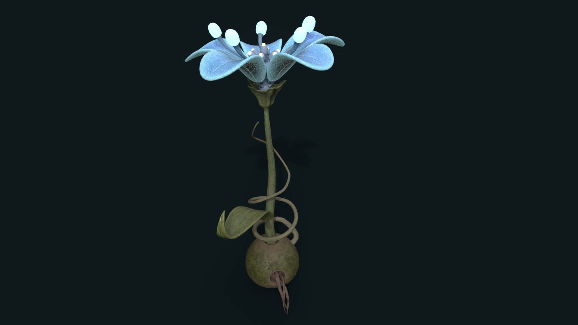 Stylized Fantasy Magical Glowing Flower - 3D Model by Art_Teeves