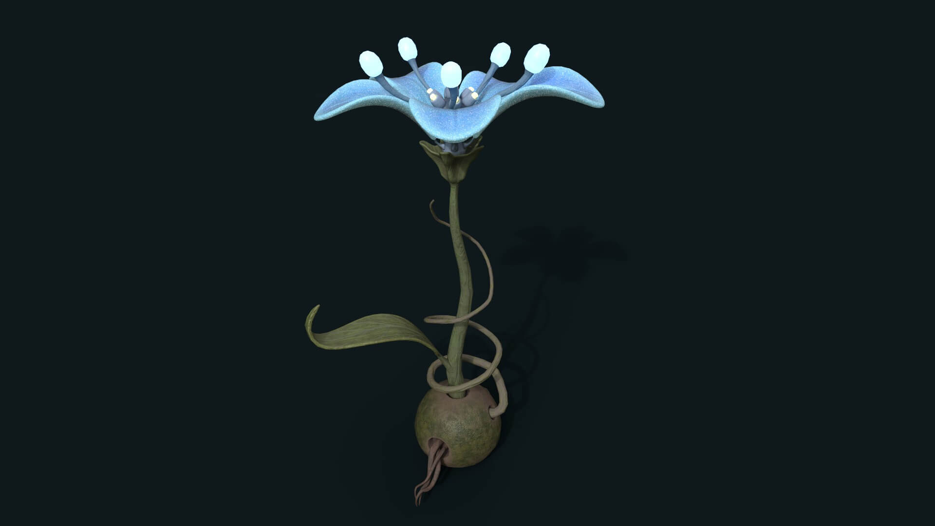 Stylized Fantasy Magical Glowing Flower - 3D Model by Art_Teeves