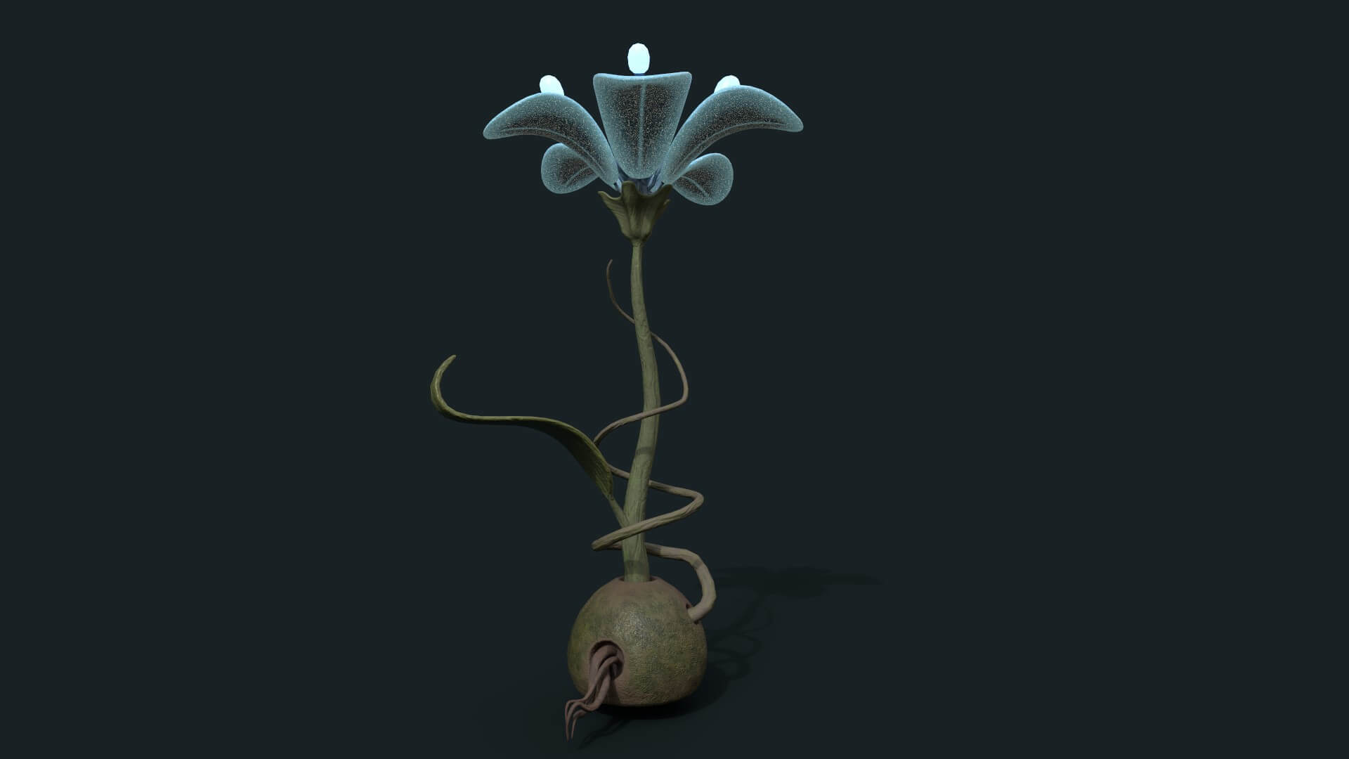 Stylized Fantasy Magical Glowing Flower - 3D Model by Art_Teeves