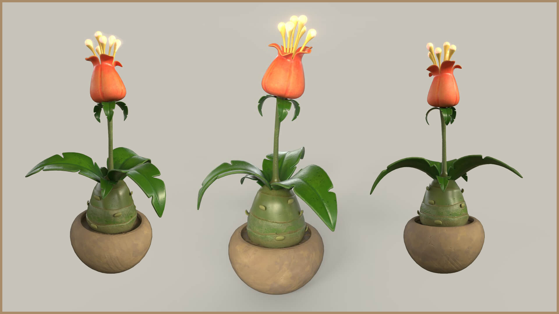 Stylized Fantasy Plant - 3D Model by Art_Teeves