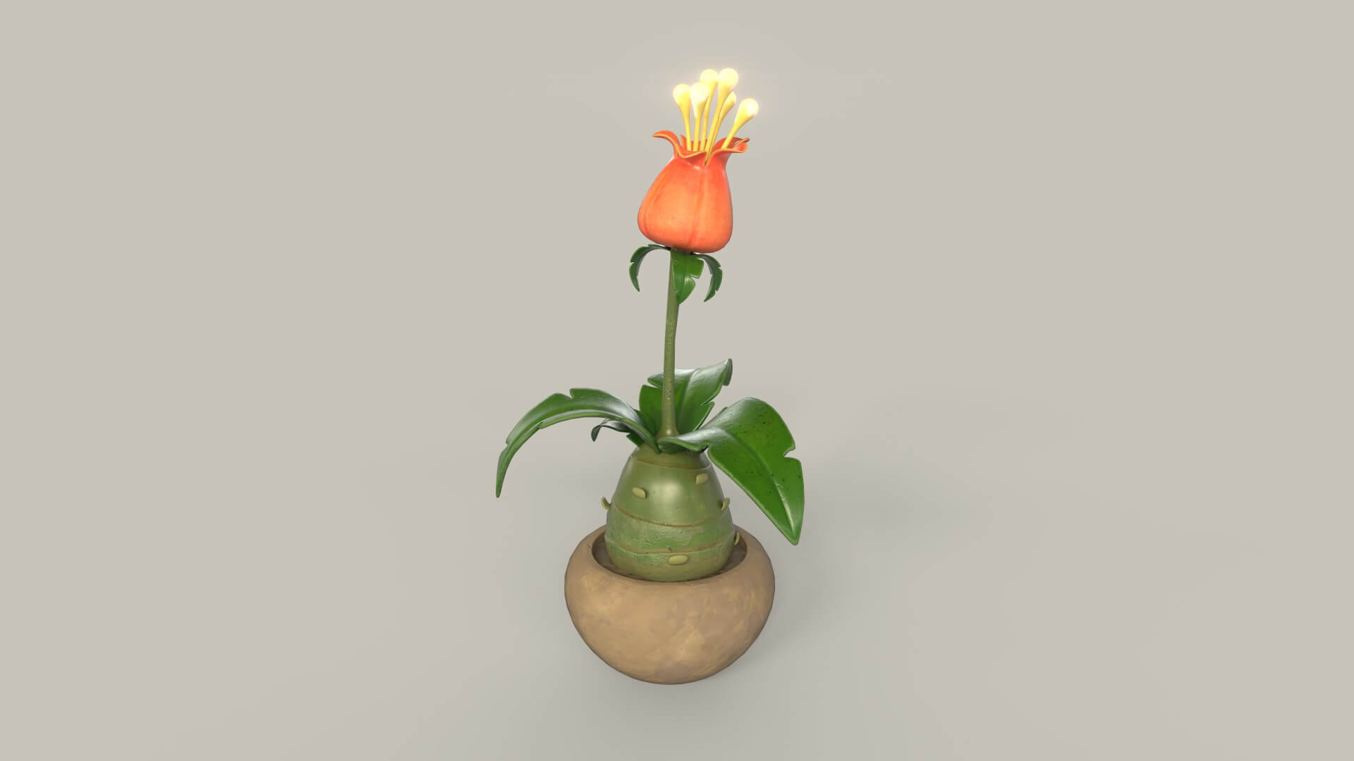 Stylized Fantasy Plant - 3D Model by Art_Teeves