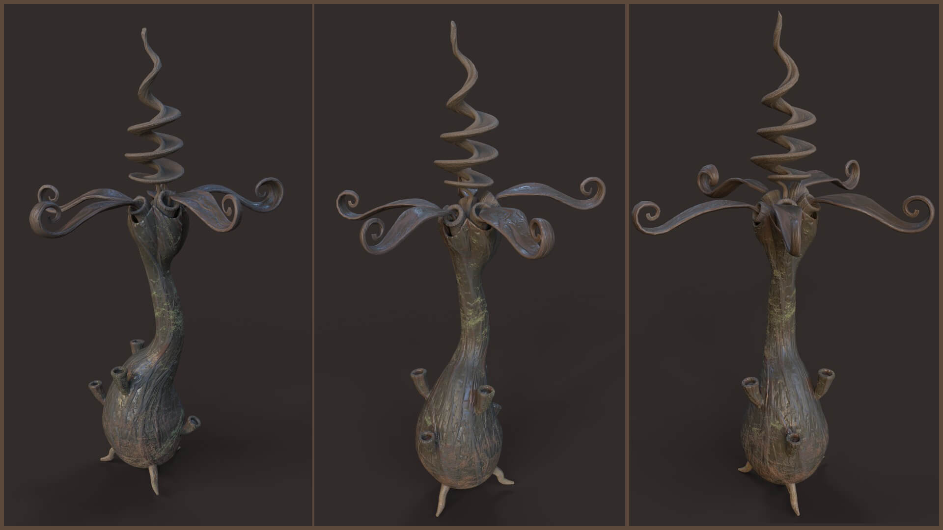 Stylized Fantasy Spiral Flower - 3D Model by Art_Teeves