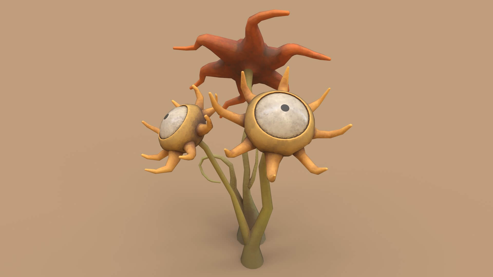 Stylized Flower Composition - 3D Model by Art_Teeves
