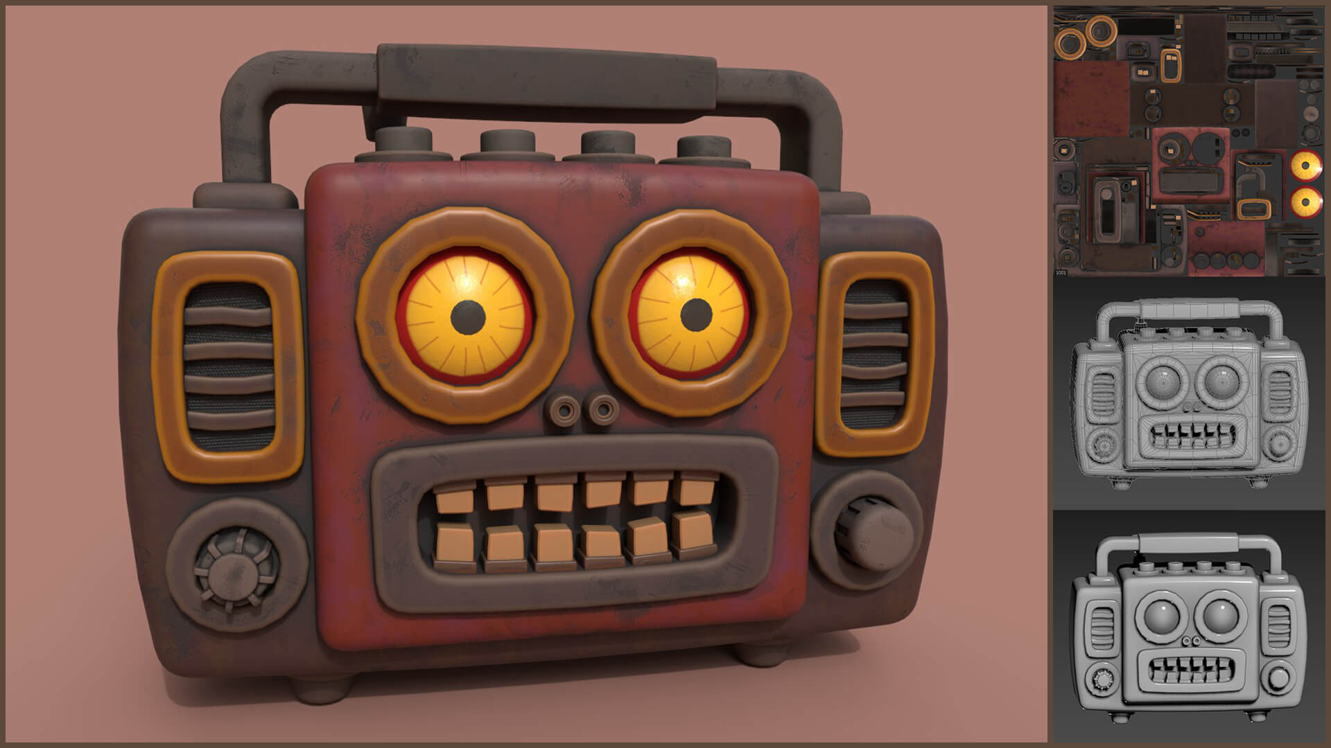 Stylized Imp Boombox - 3D Model by Art_Teeves