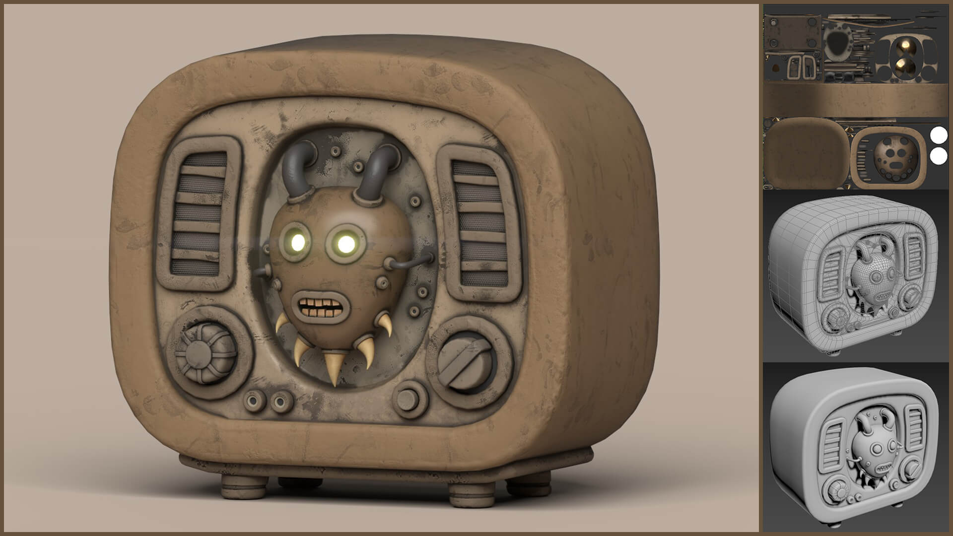 Stylized Imp Radio - 3D Model by Art_Teeves