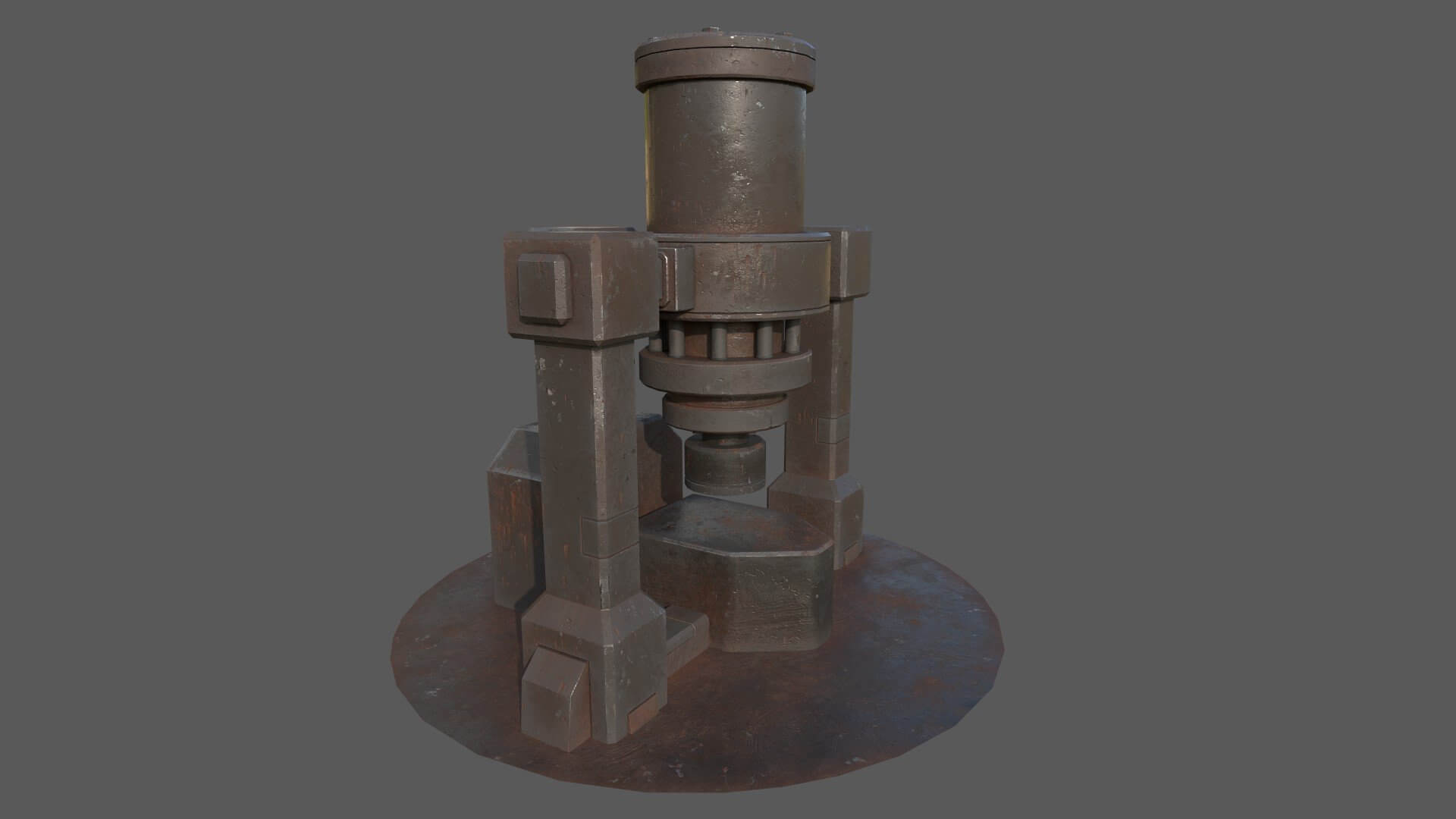 Stylized Industrial Forge Press - 3D Model by Art_Teeves