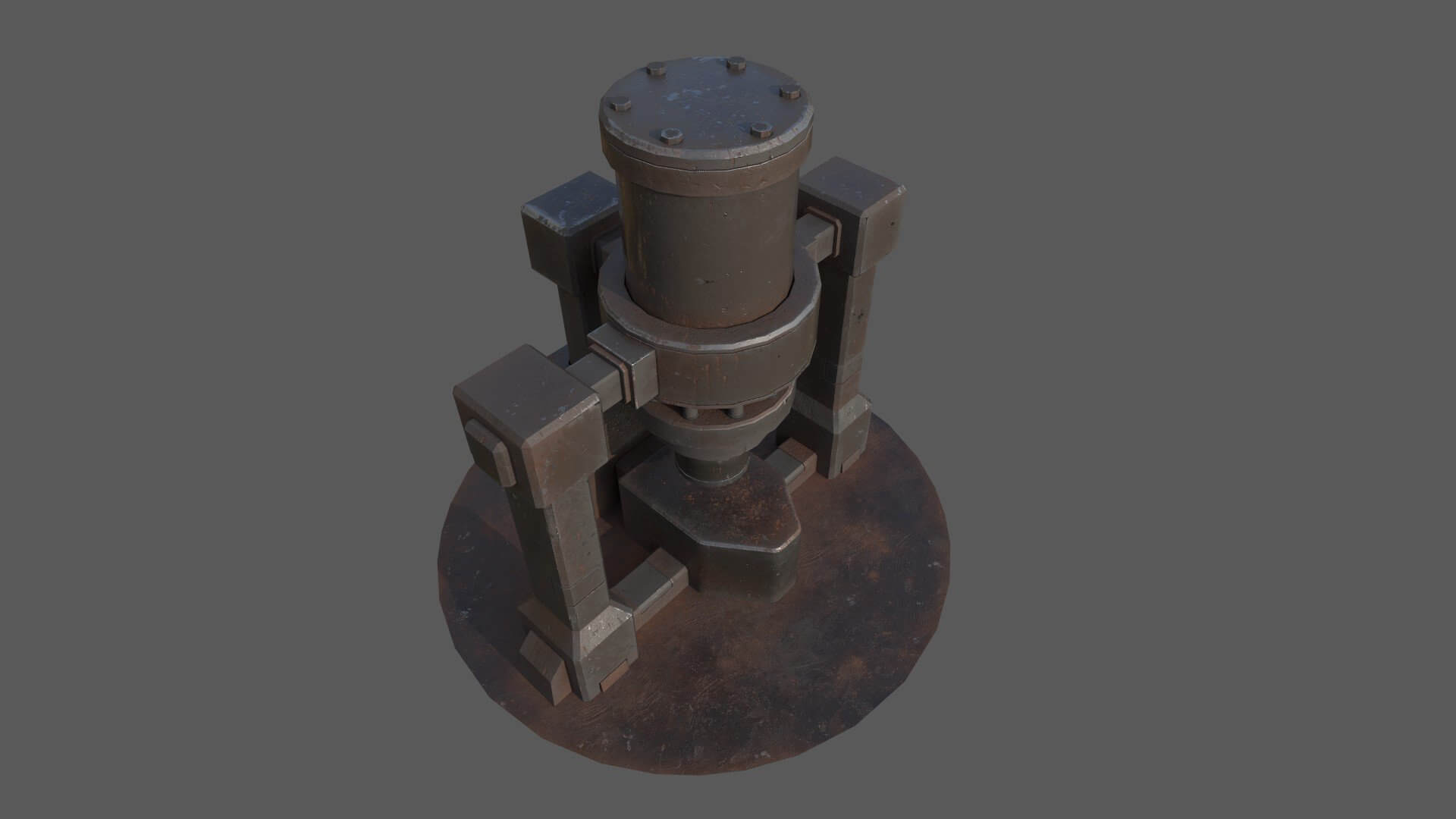 Stylized Industrial Forge Press - 3D Model by Art_Teeves