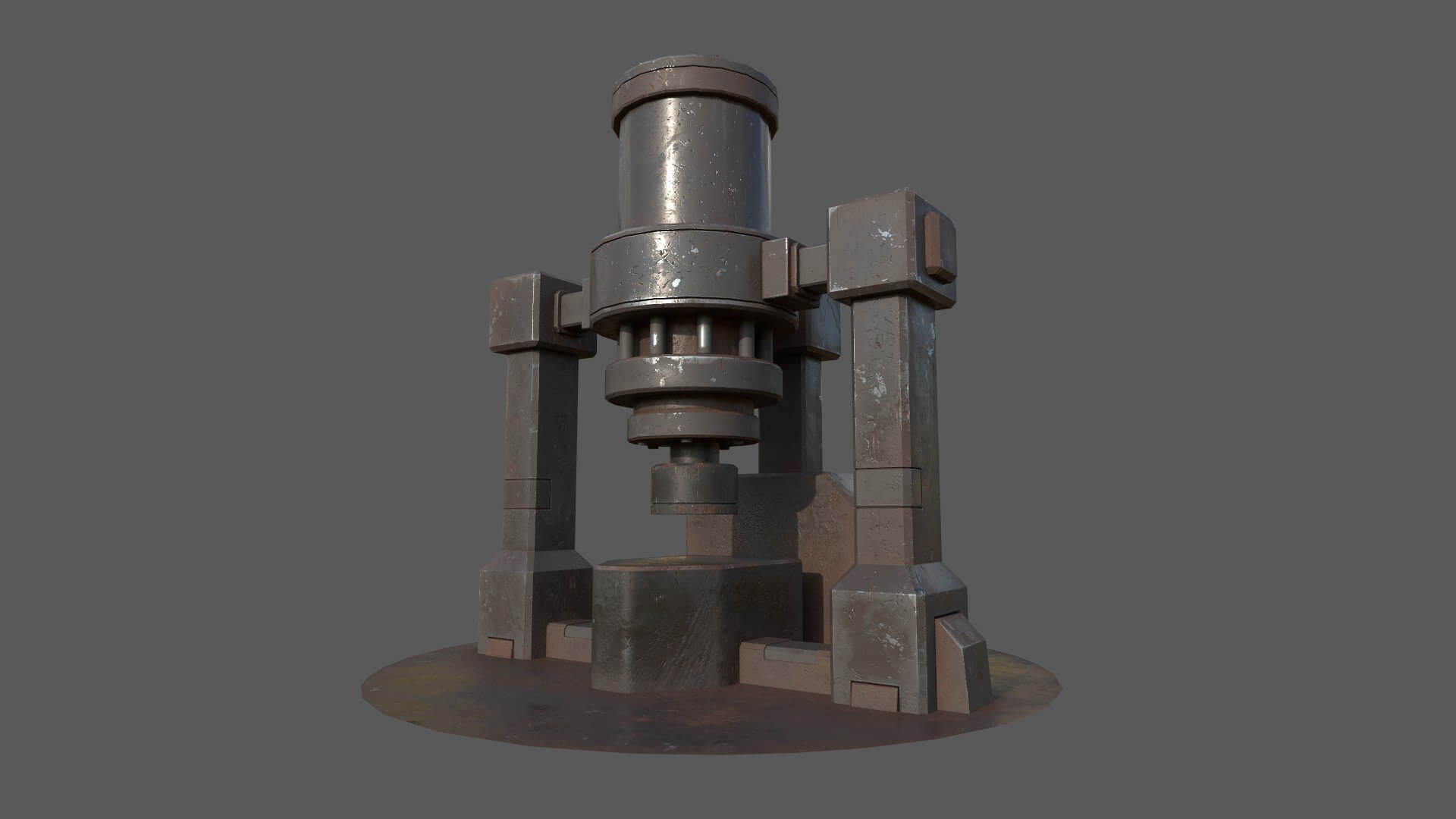 Stylized Industrial Forge Press - 3D Model by Art_Teeves