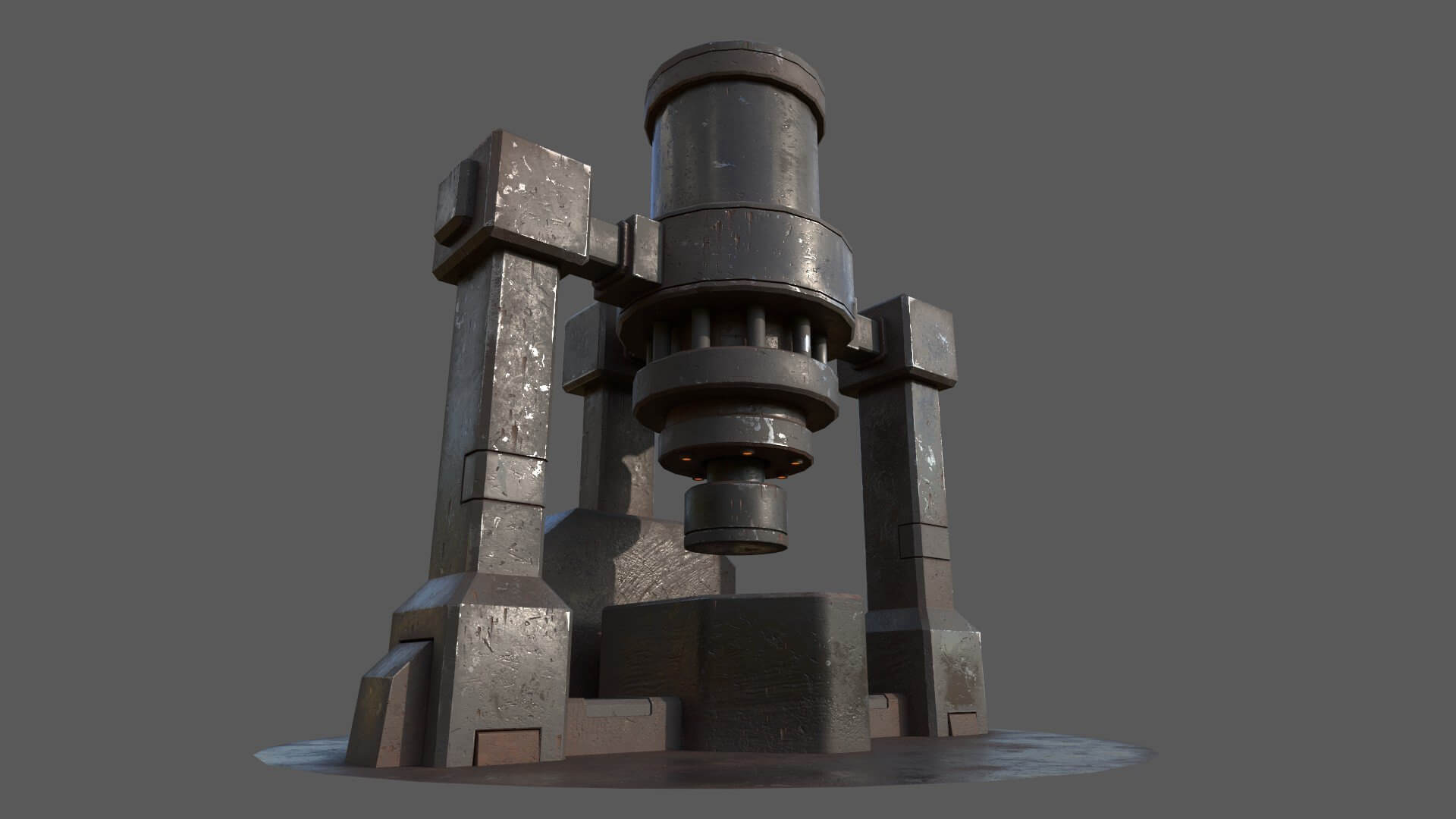 Stylized Industrial Forge Press - 3D Model by Art_Teeves