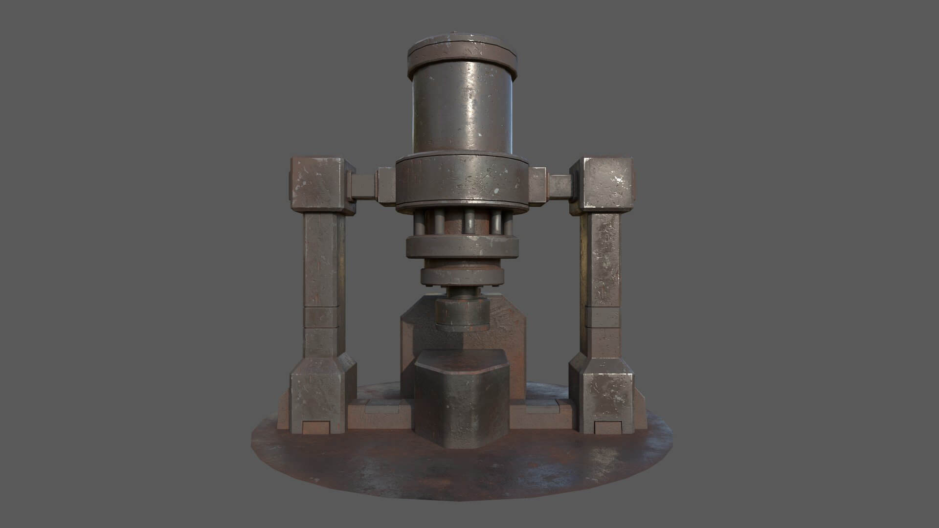 Stylized Industrial Forge Press - 3D Model by Art_Teeves